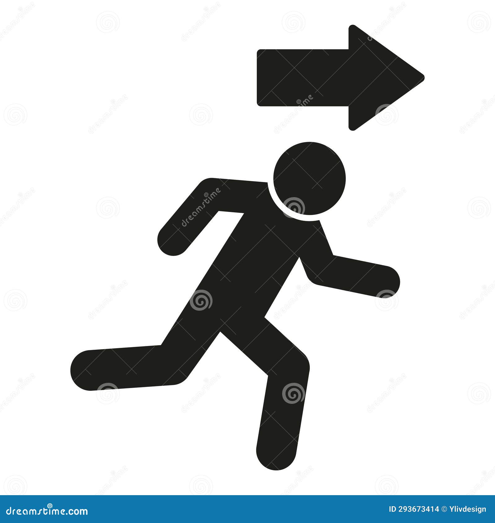 Evacuation Direction Icon Simple Vector. Pull Help Stock Vector ...