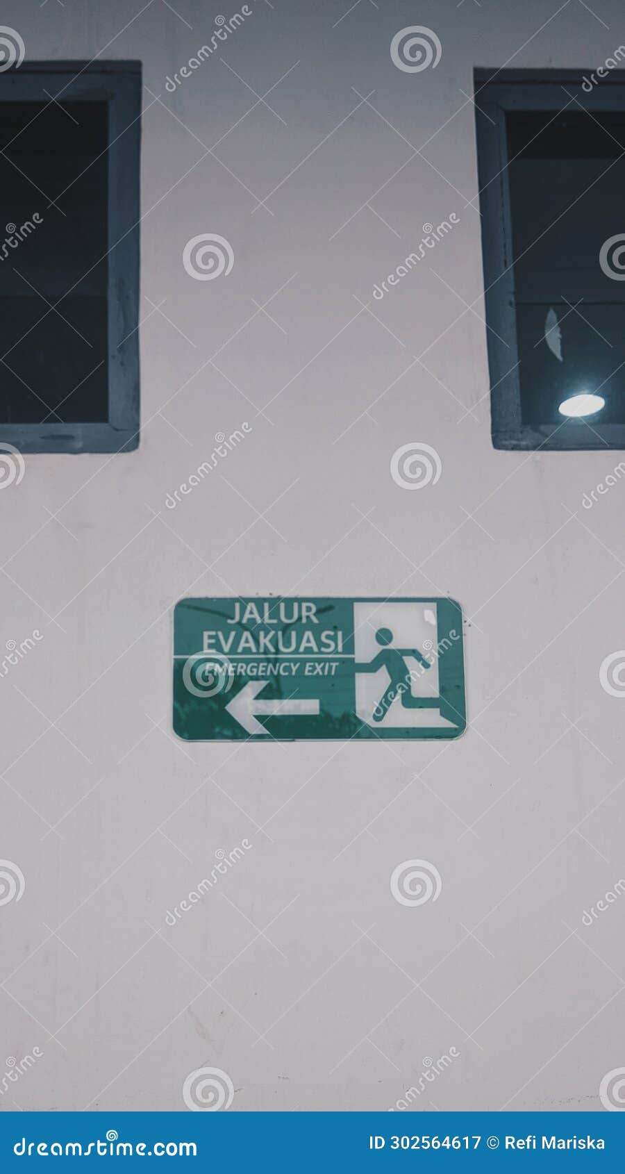 Signs `evacuation Exit` With The Figure Of A Little Man And `number ...