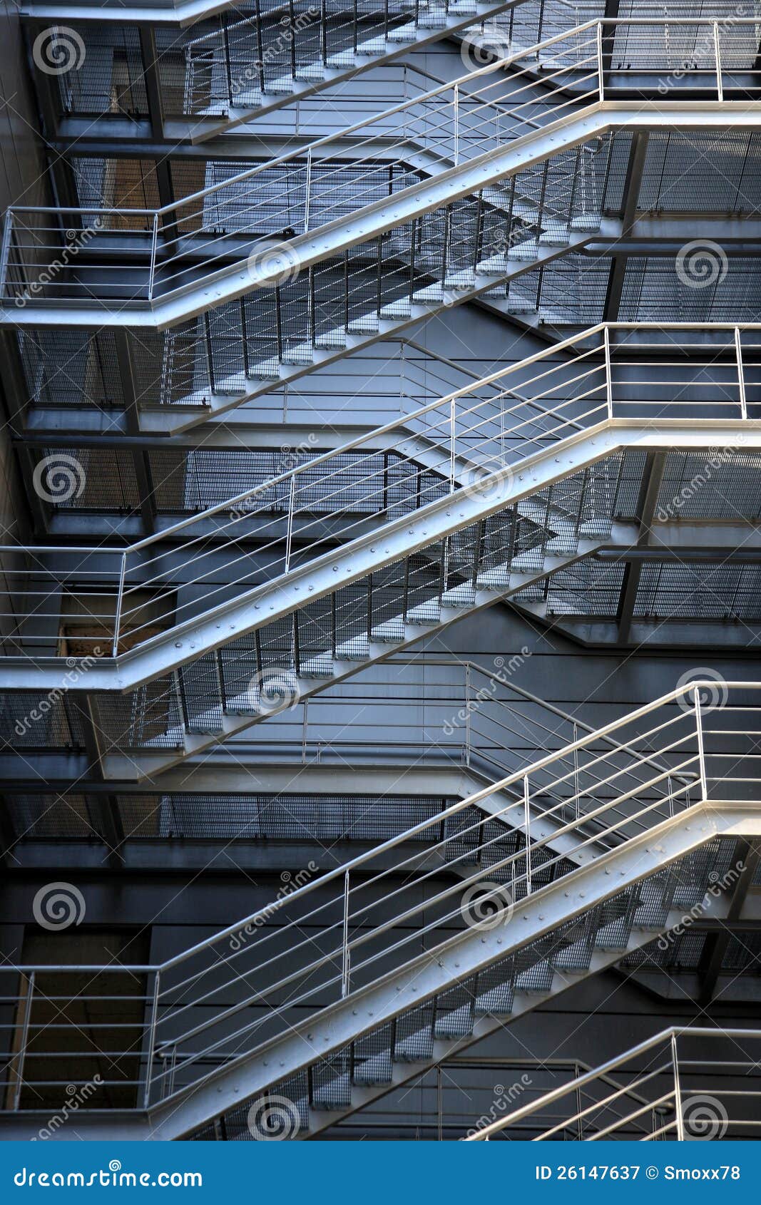 Evacuation metalic stairs stock image. Image of access - 26147637