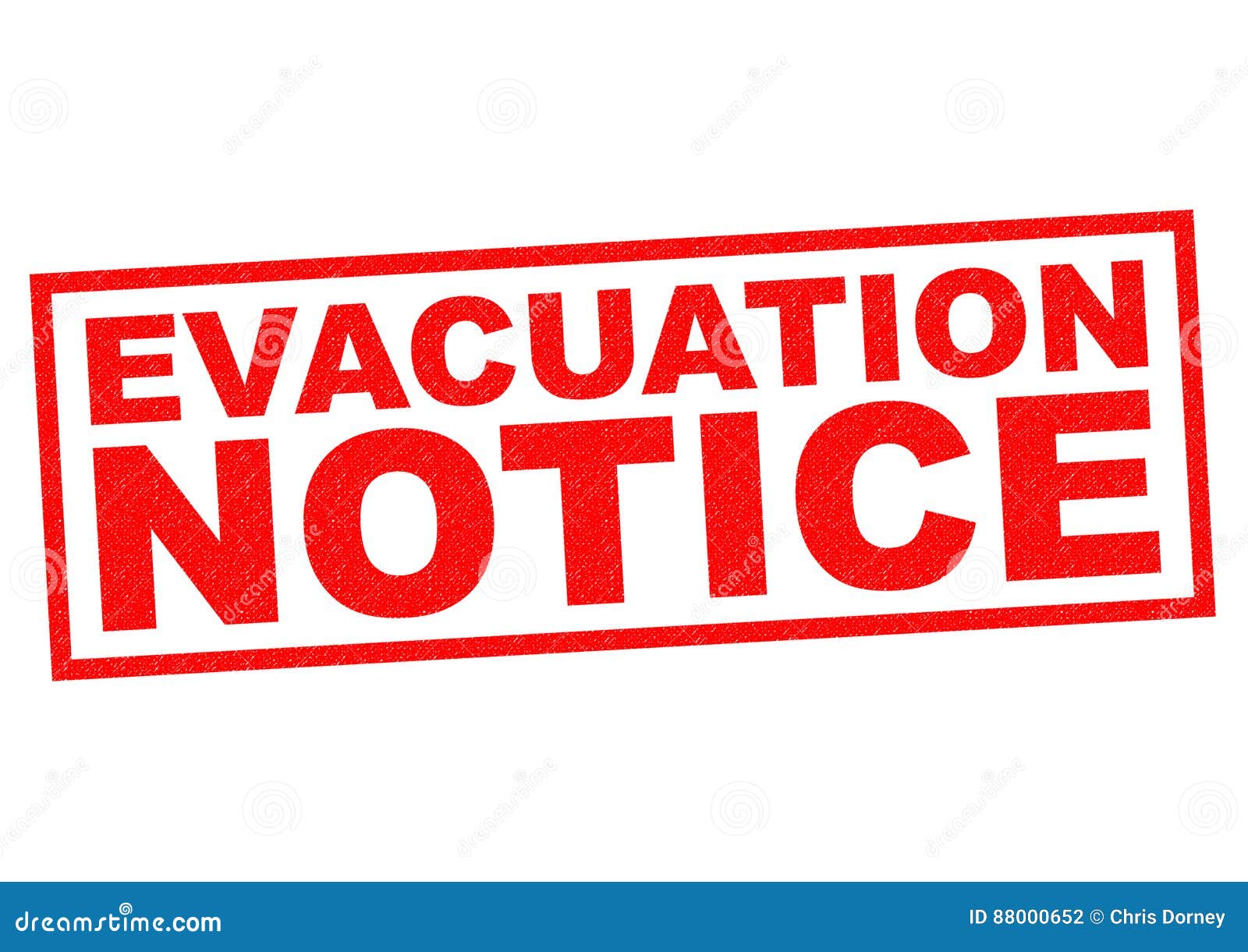 EVACUATION NOTICE stock illustration. Illustration of discharged - 88000652
