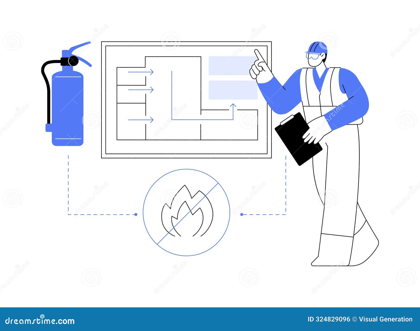 Evacuation Plan Abstract Concept Vector Illustration. Stock ...