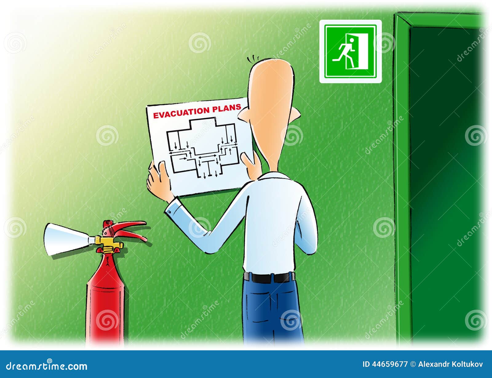 Evacuation Plans Cartoon Vector | CartoonDealer.com #76835471