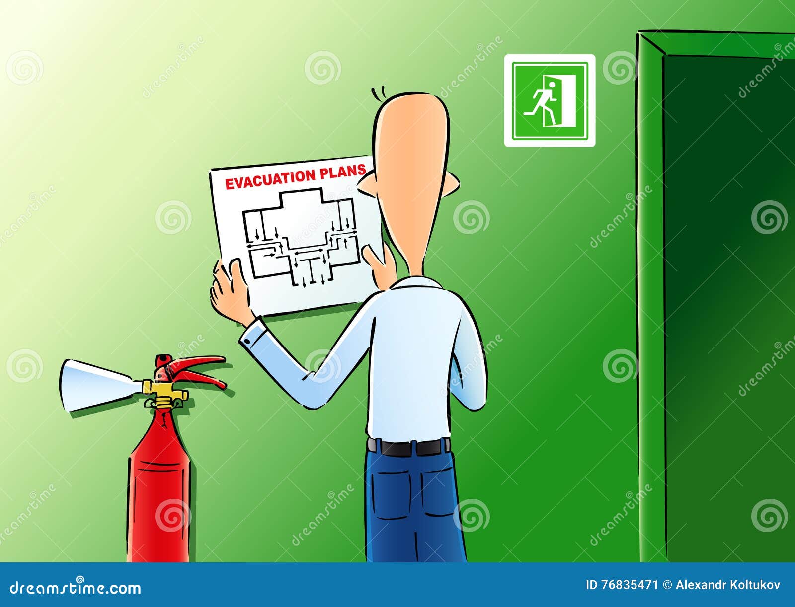 Evacuation Plans Cartoon Vector | CartoonDealer.com #76835471
