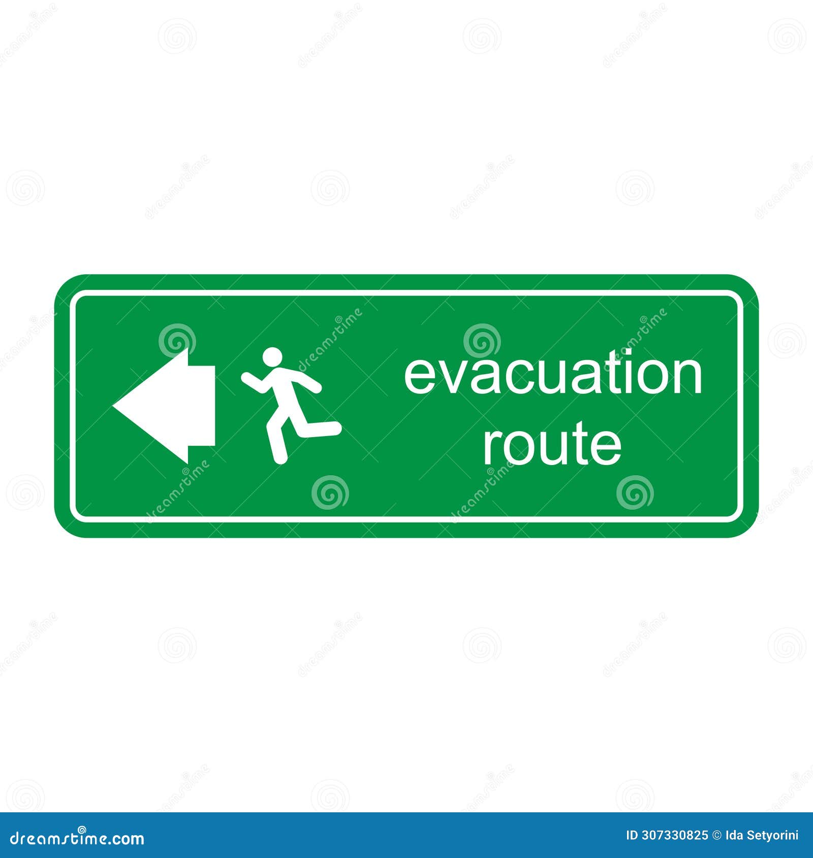 Evacuation Route Sign. Stock Photography | CartoonDealer.com #35003744