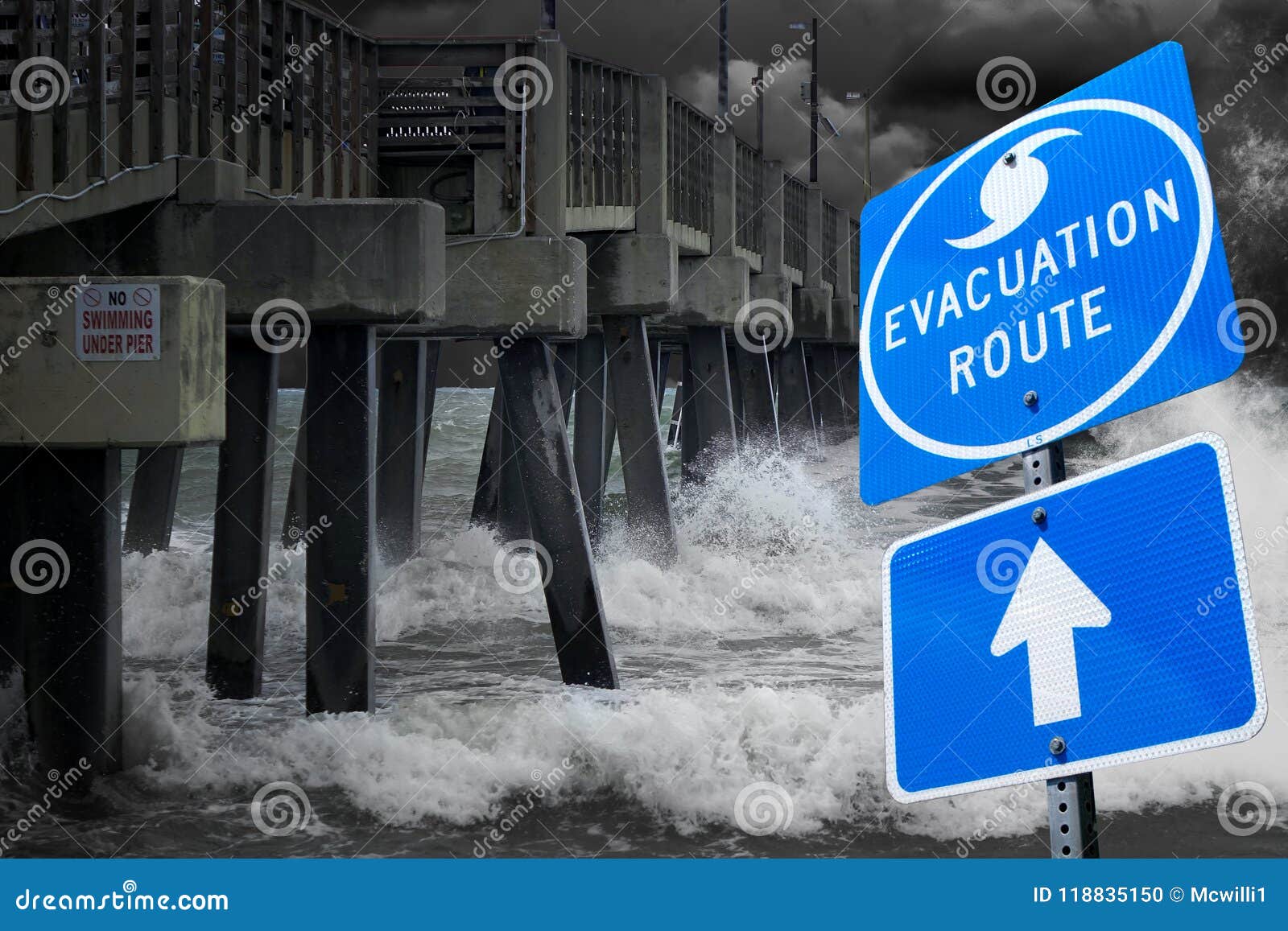 Evacuation Route from a Hurricane Stock Photo - Image of waves, windy ...