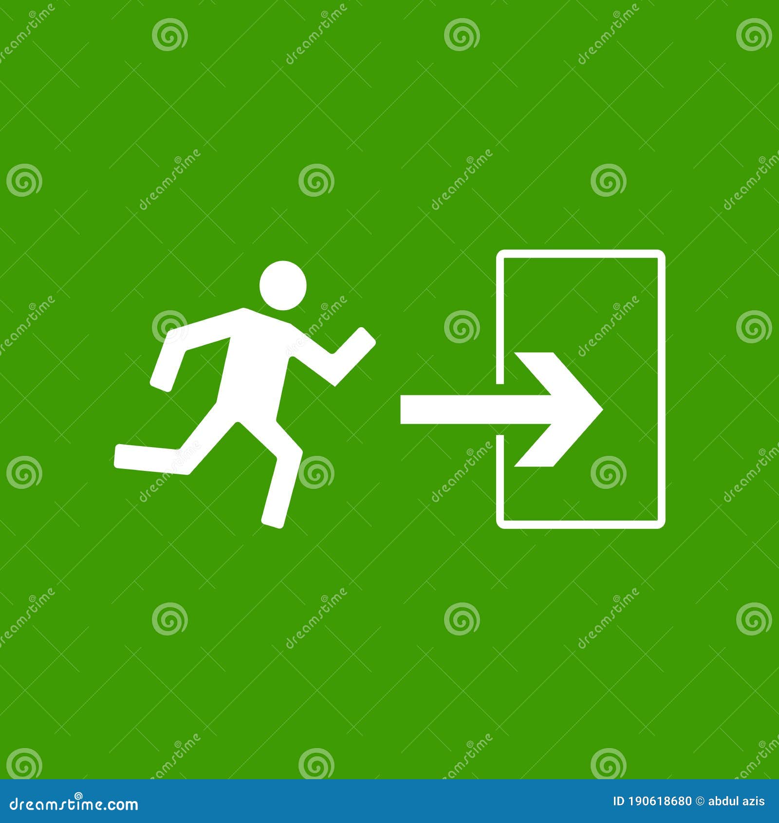 Evacuation route vector stock vector. Illustration of emergency - 190618680