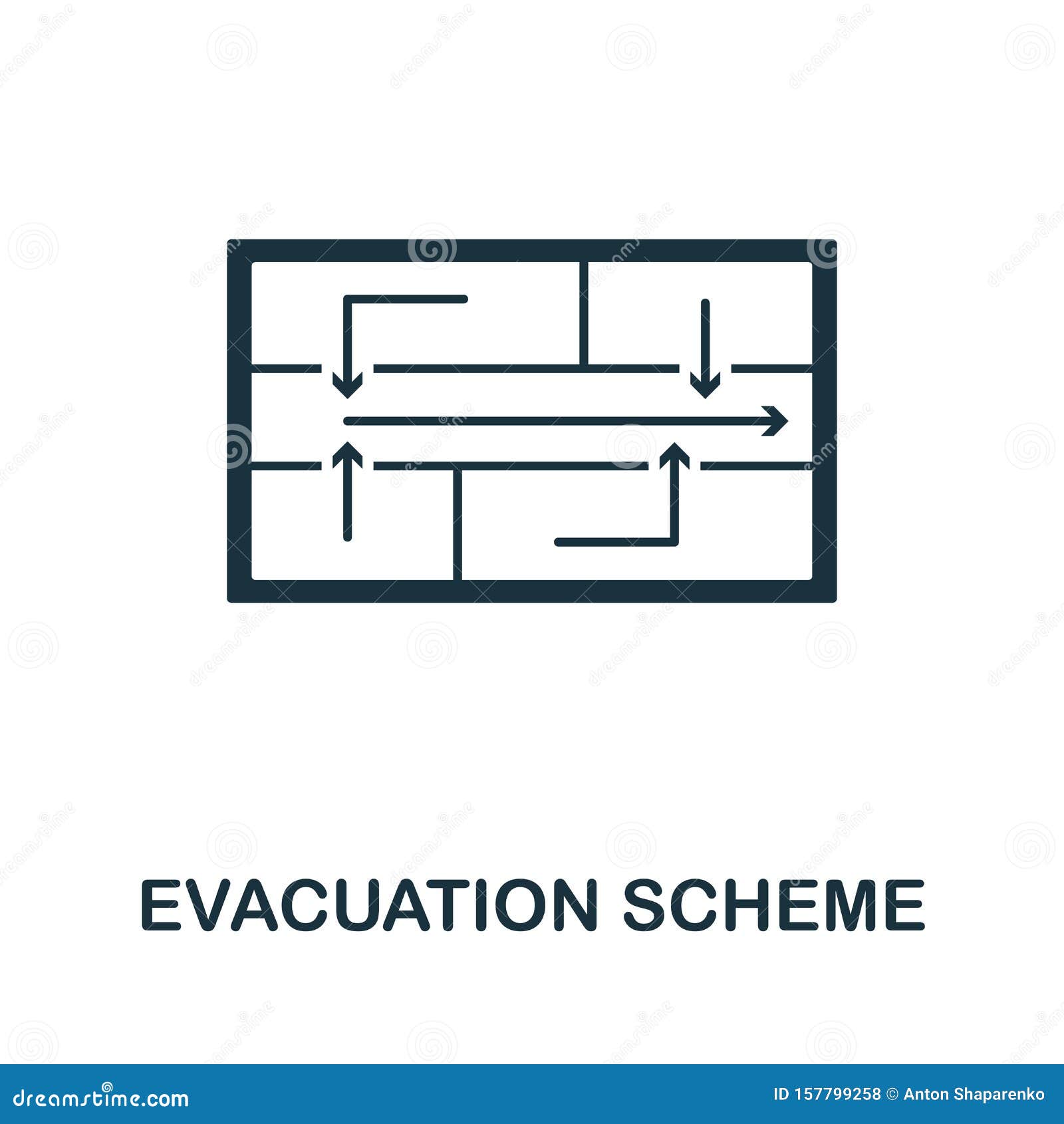 Evacuation Scheme Icon. Creative Element Design from Fire Safety Icons ...