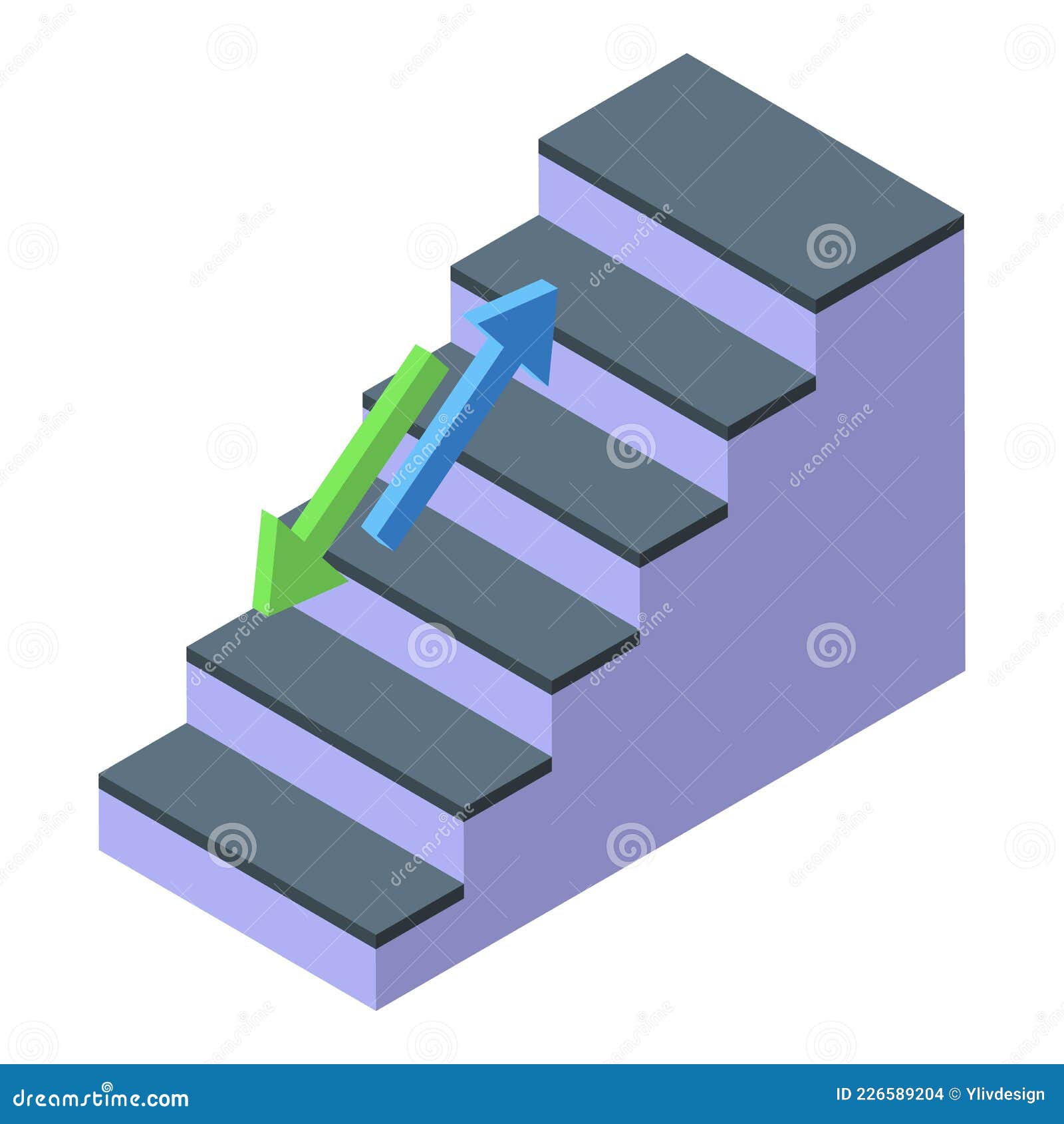 Evacuation Stairs Icon Isometric Vector. Emergency Exit Stock Vector ...