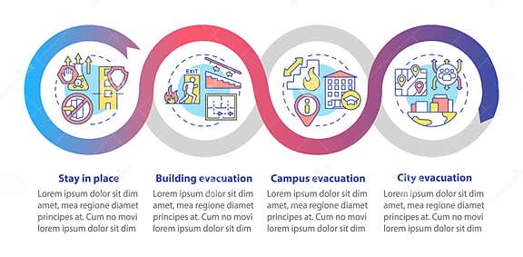 Evacuation Types Loop Infographic Template Stock Vector - Illustration ...