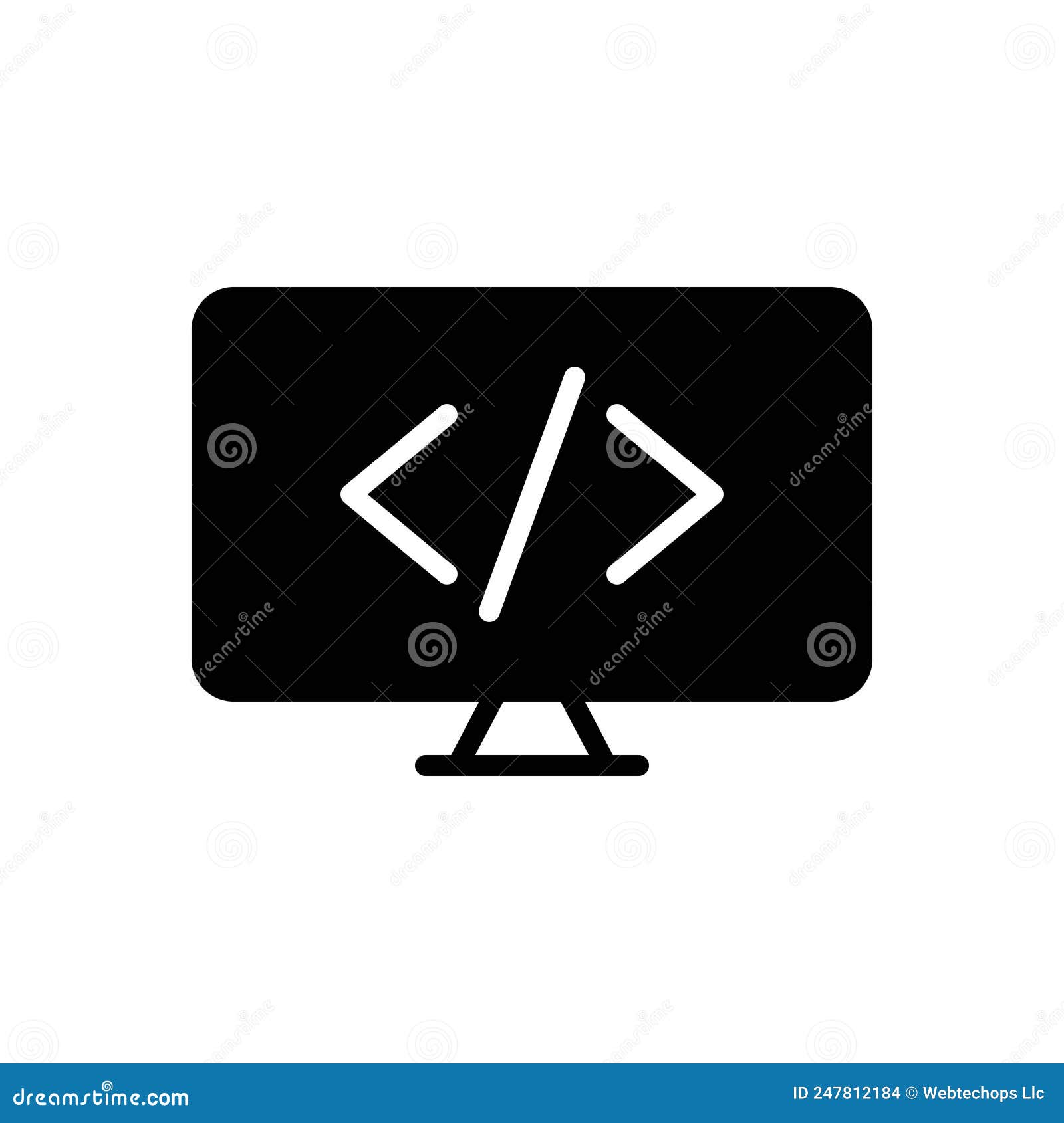 Black Solid Icon for Eval, Code and Technology Stock Vector ...