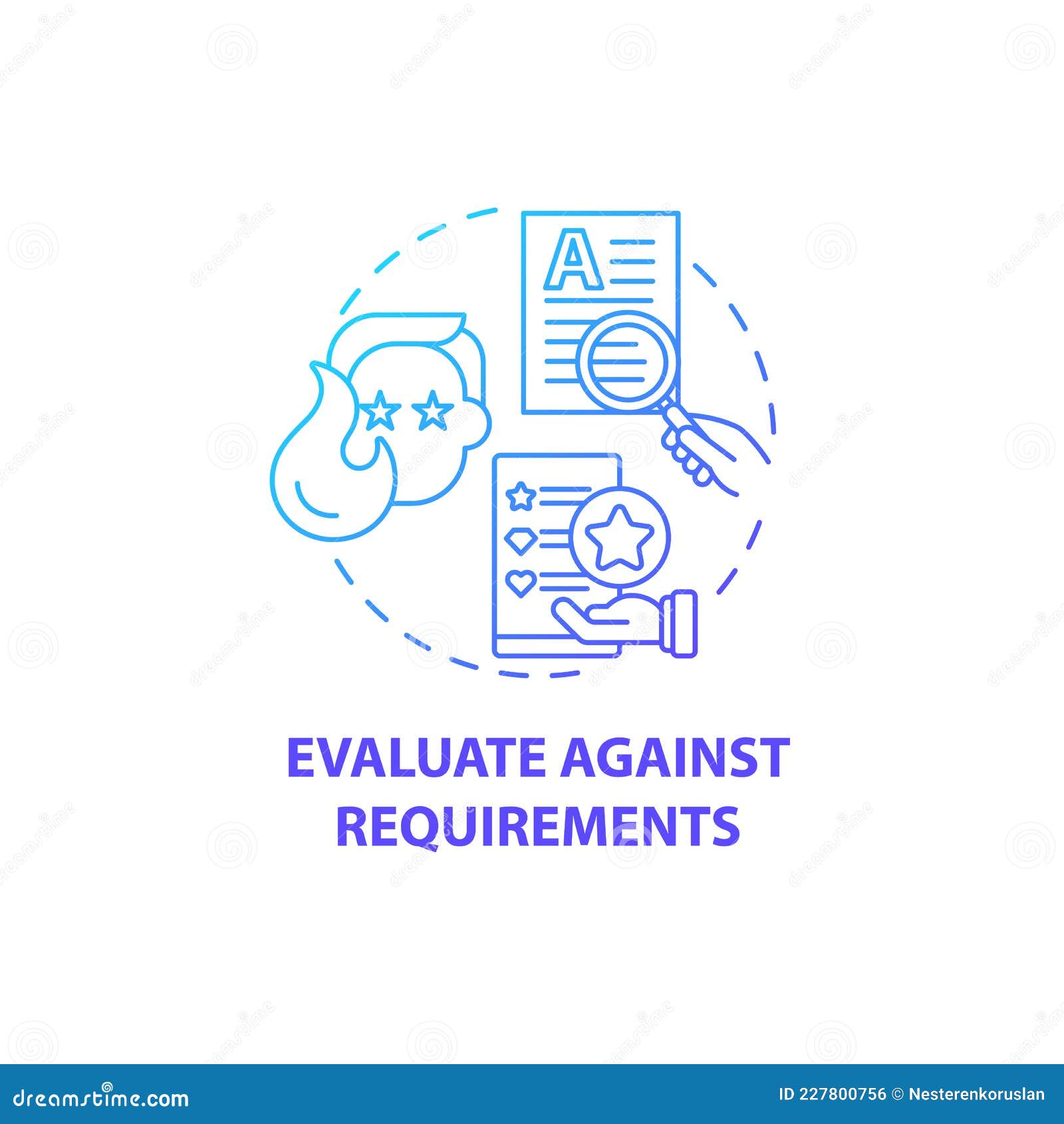 Evaluate Against Requirements Concept Icon Stock Vector - Illustration ... Evaluate Against Requirements Concept Icon Stock Vector - Illustration ...