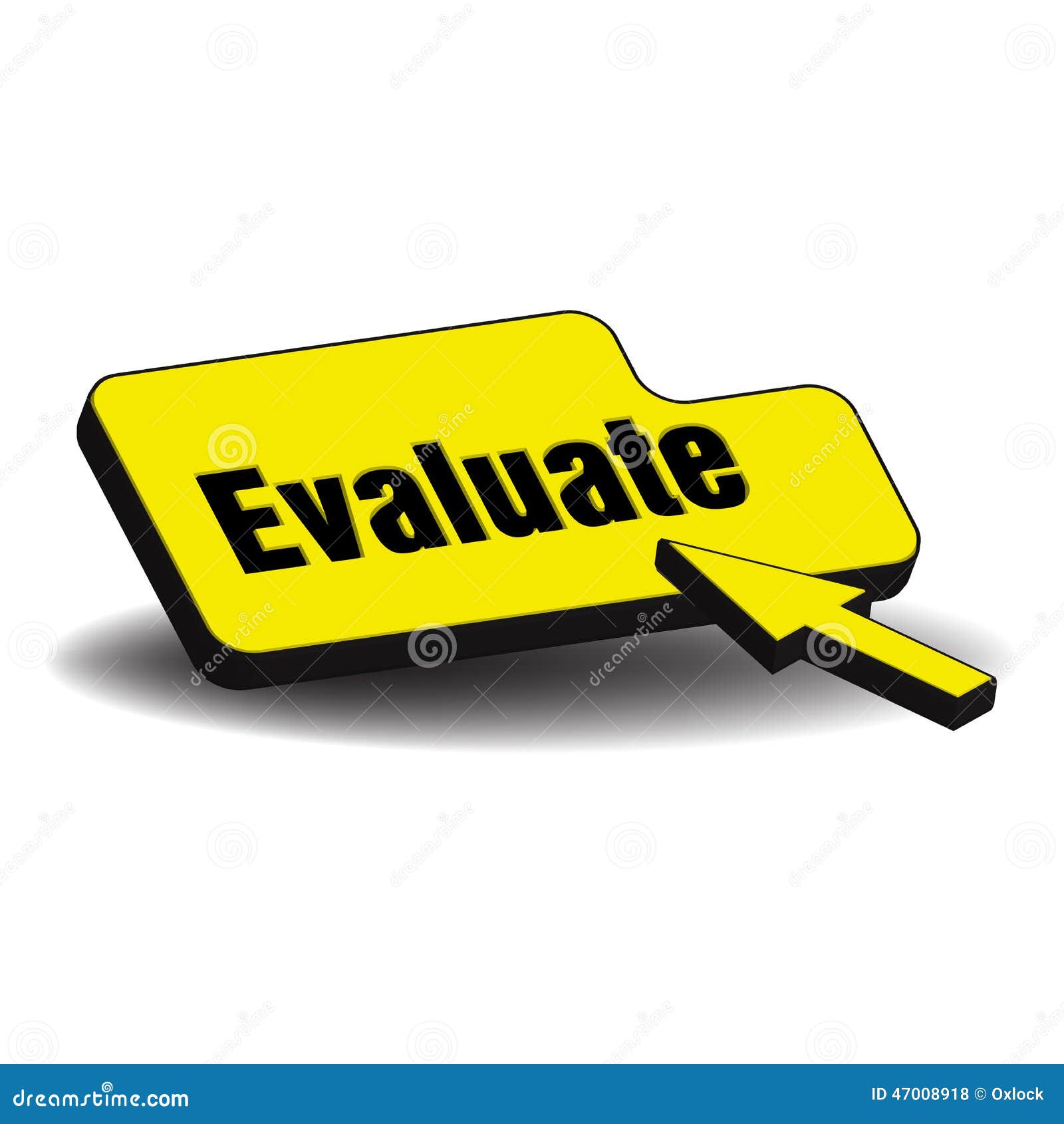 Evaluate button stock vector. Illustration of concept - 47008918