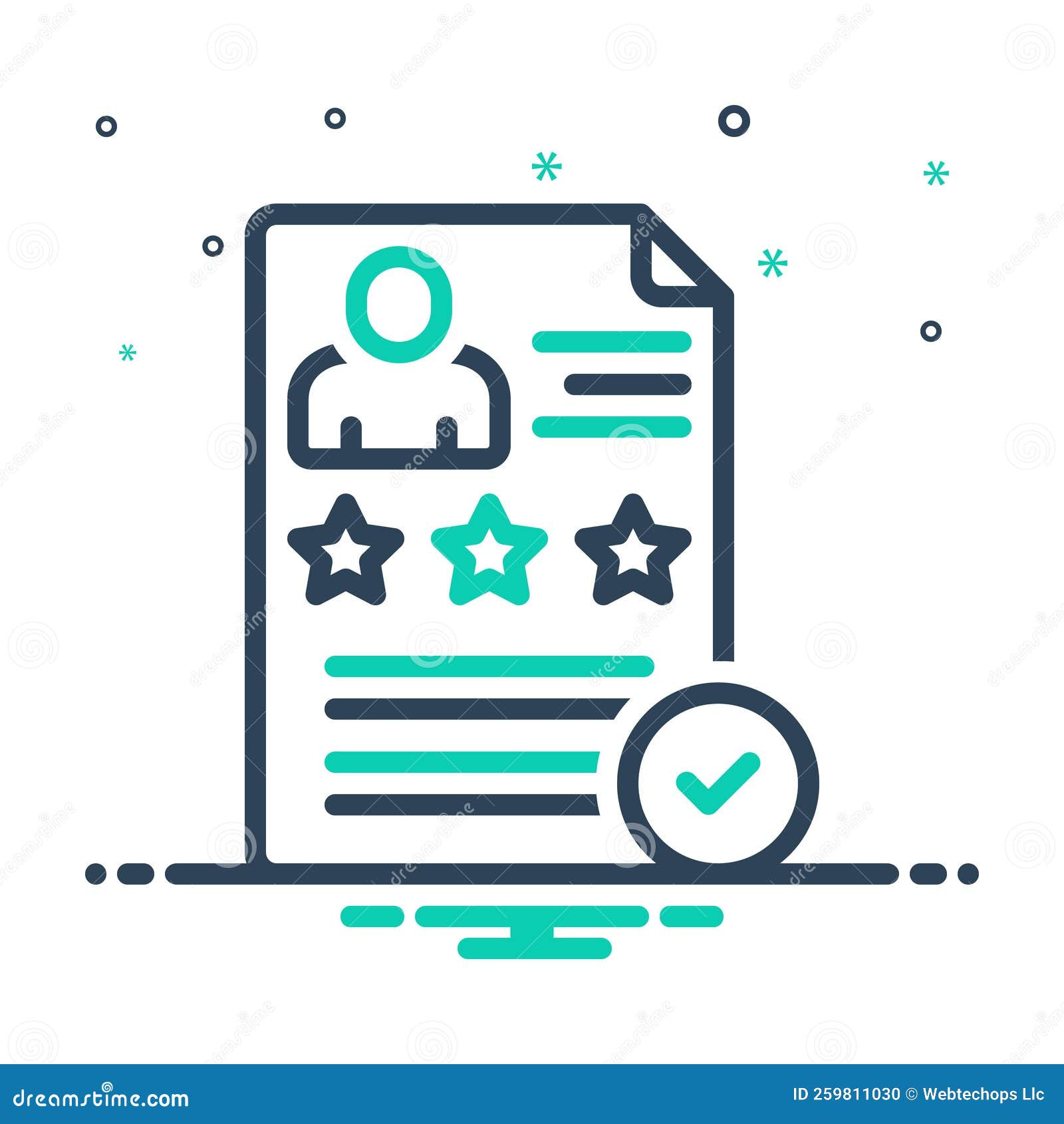 Mix Icon for Evaluate, Appraise and Best Stock Illustration ...