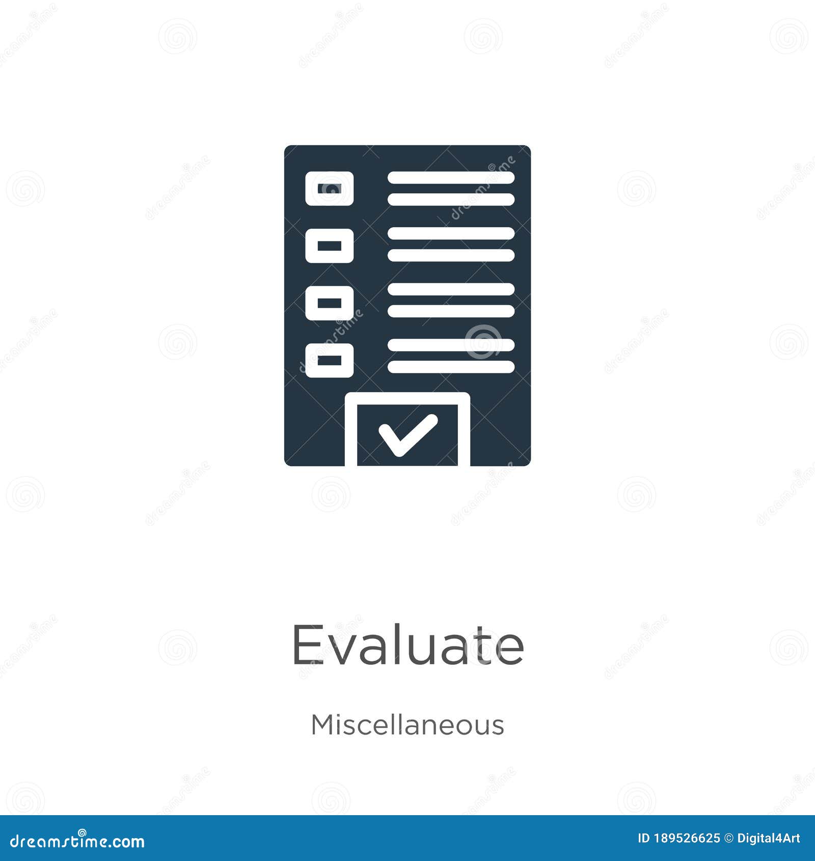 Evaluate Icon Vector. Trendy Flat Evaluate Icon from Miscellaneous ...