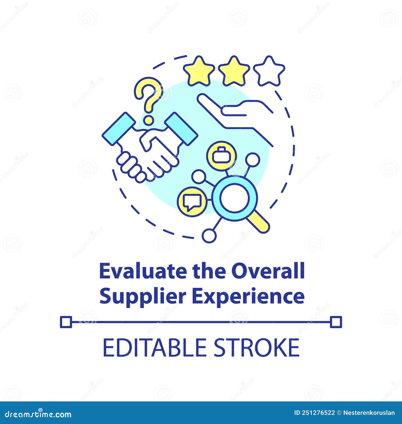 Evaluate Overall Supplier Experience Concept Icon Stock Vector ...