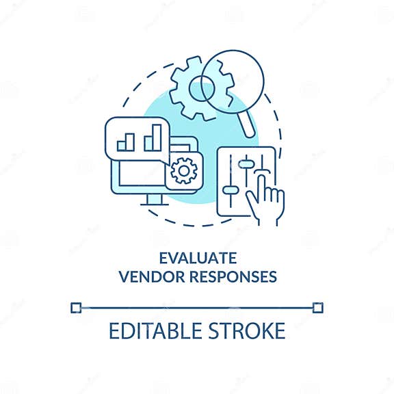 Evaluate Vendor Responses Turquoise Concept Icon Stock Vector ... Evaluate Vendor Responses Turquoise Concept Icon Stock Vector ...