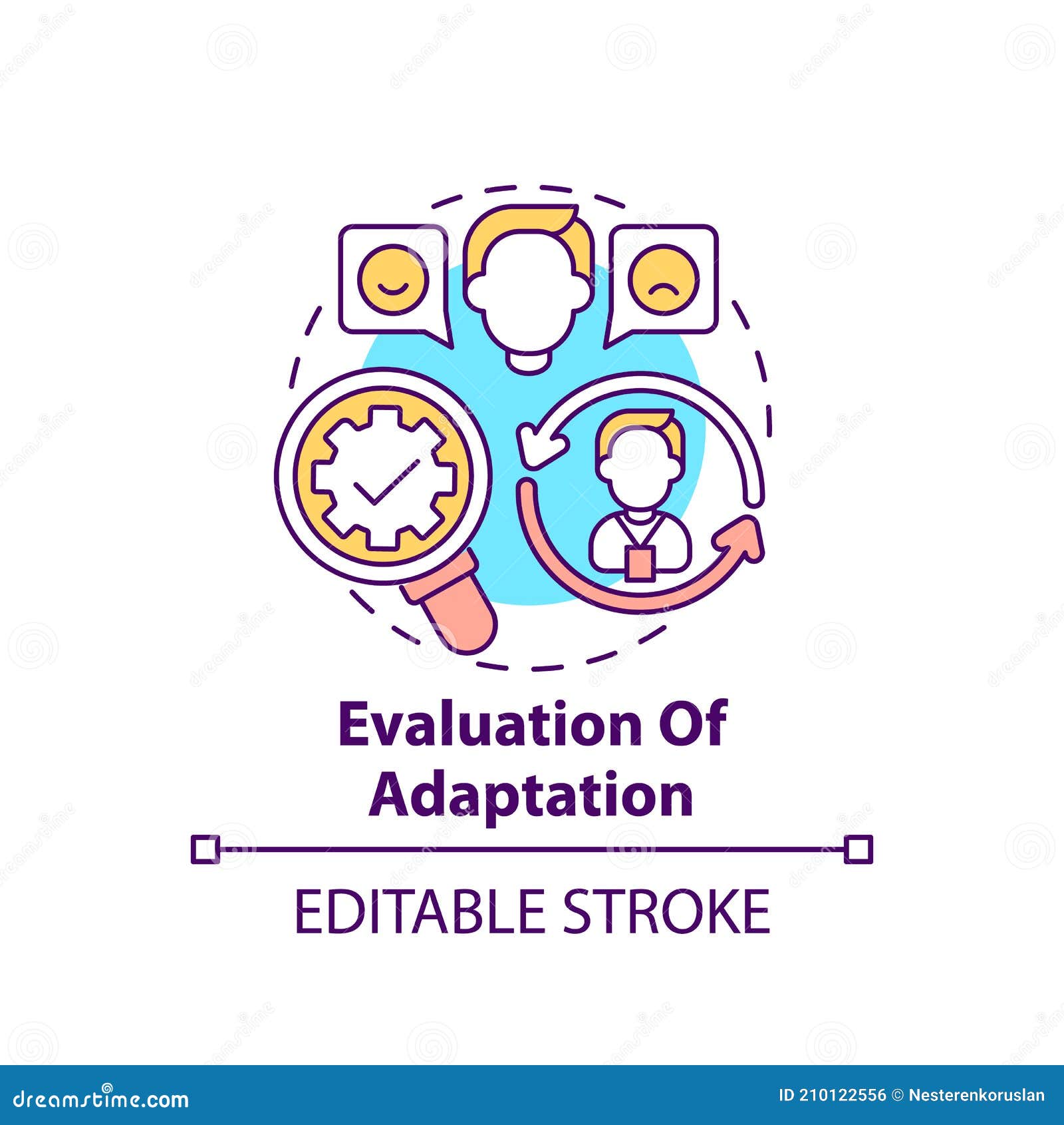 Evaluation of Adaptation Concept Icon Stock Vector - Illustration of ...