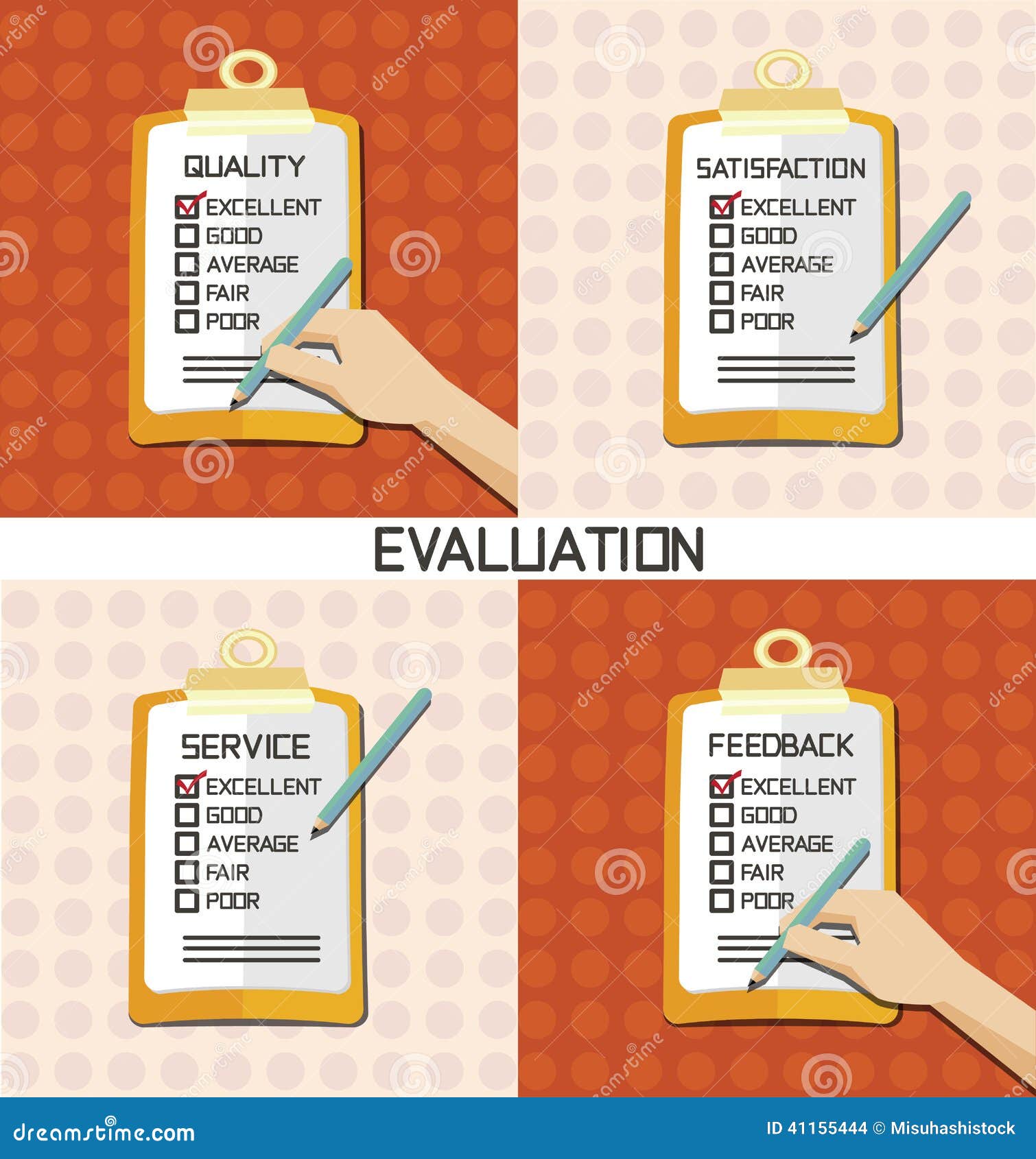 Evaluation Approve Quality Check Stock Vector - Illustration of ...
