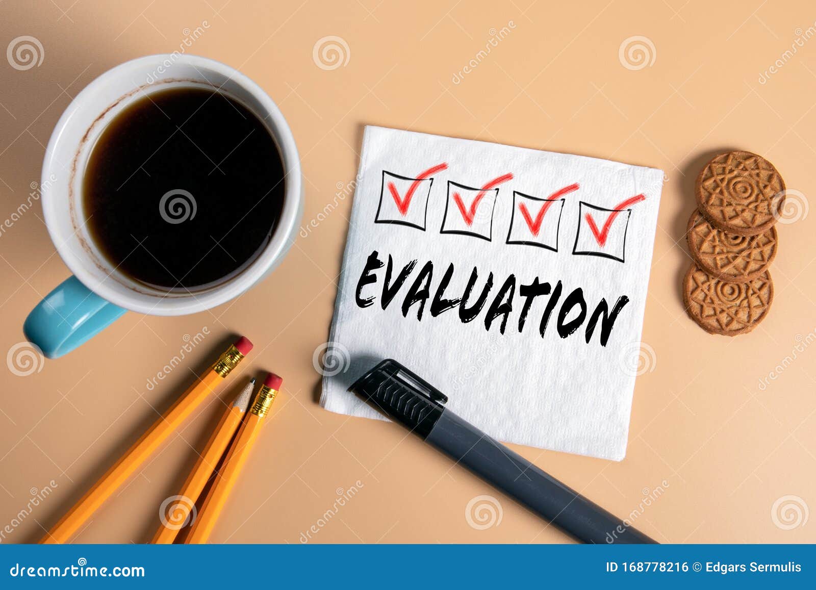 Evaluation. Business, Testing, Analysis and Feedback Concept Stock ...