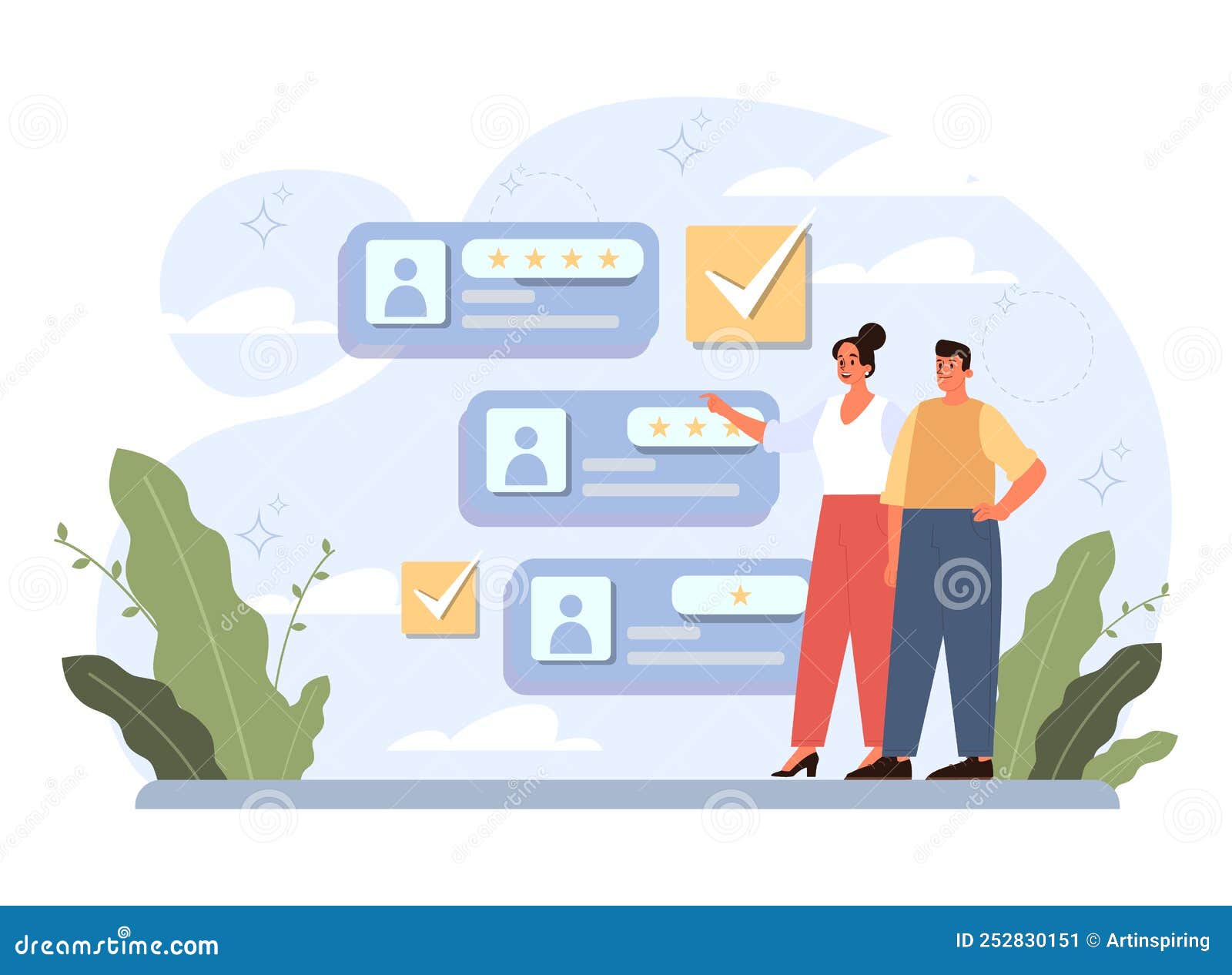 Evaluation Concept. Assessment and Performance Analysis Stock Vector ...