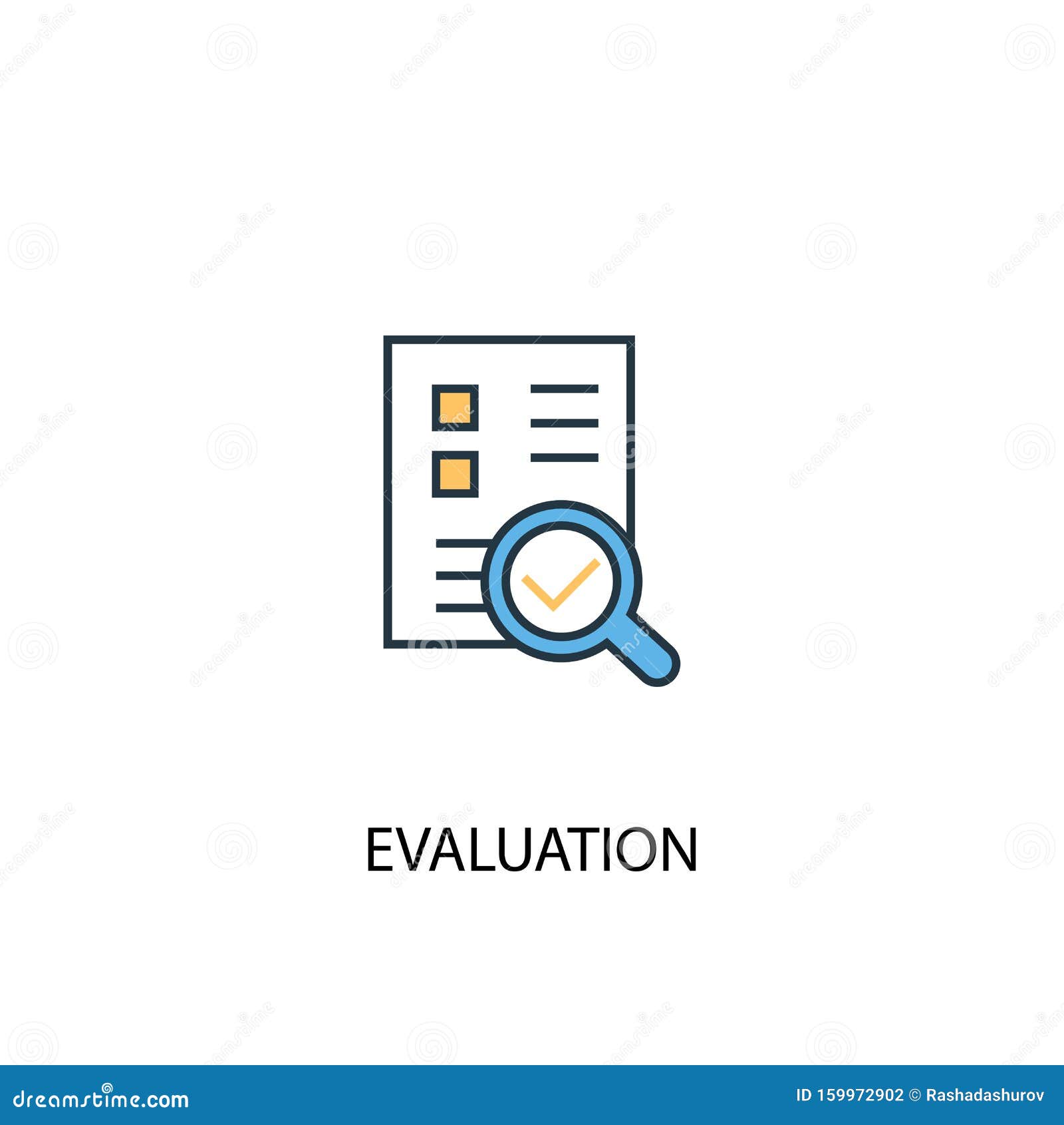 Evaluation Concept 2 Colored Line Icon Stock Vector - Illustration of ...
