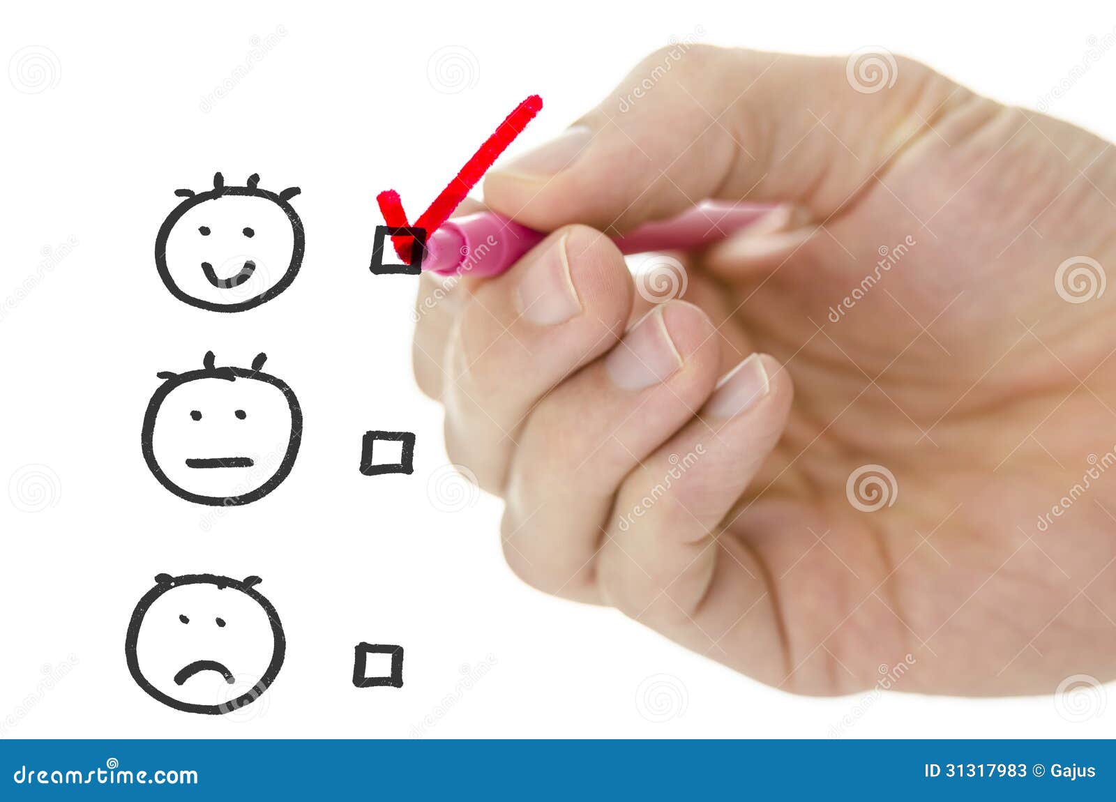 Evaluation Form And Hand Check Satisfactory Stock Image | CartoonDealer ...