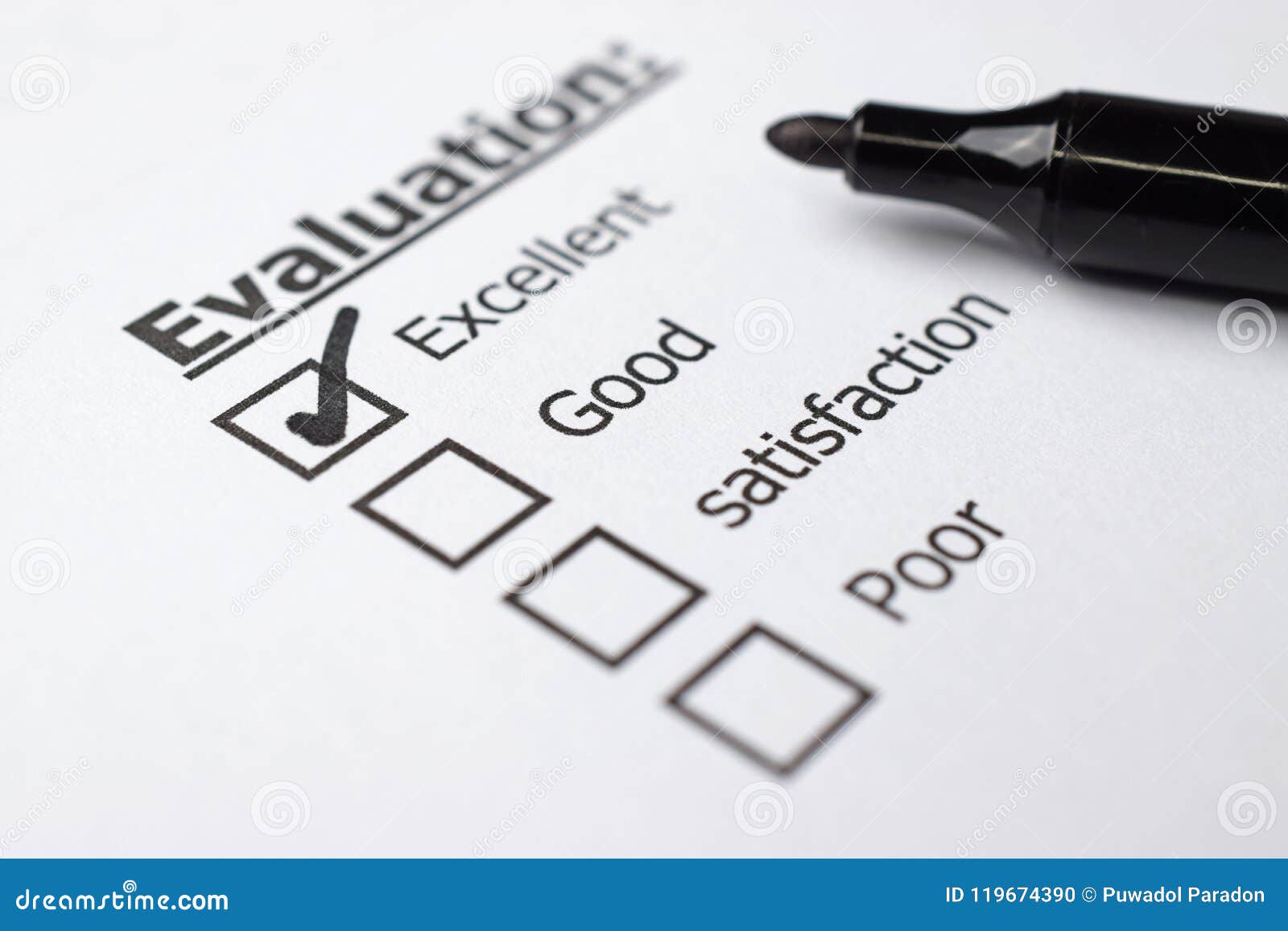 Evaluation Form stock photo. Image of feedback, advice - 119674390