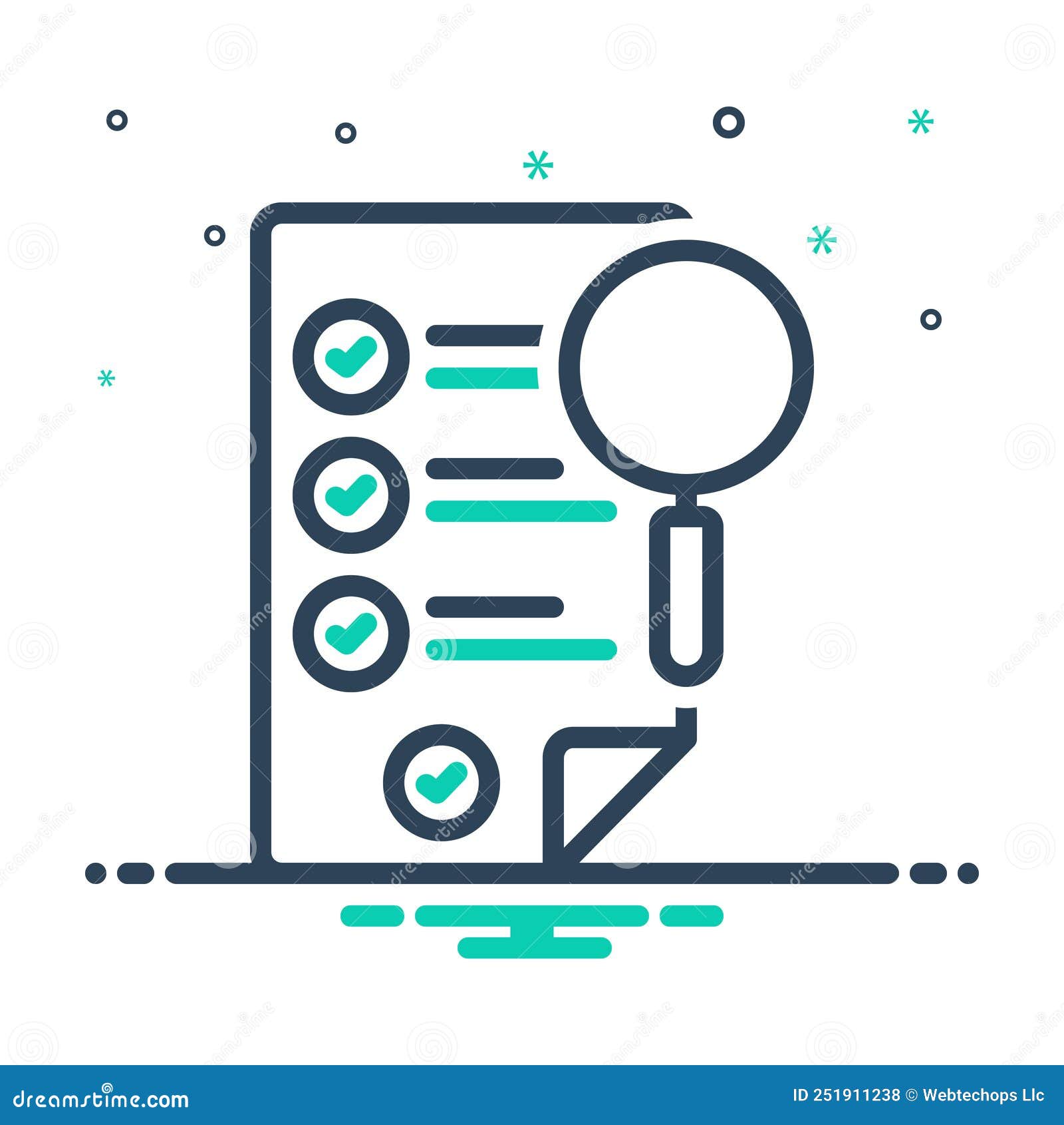Assess Performance And Mental State Turquoise Concept Icon Vector ...