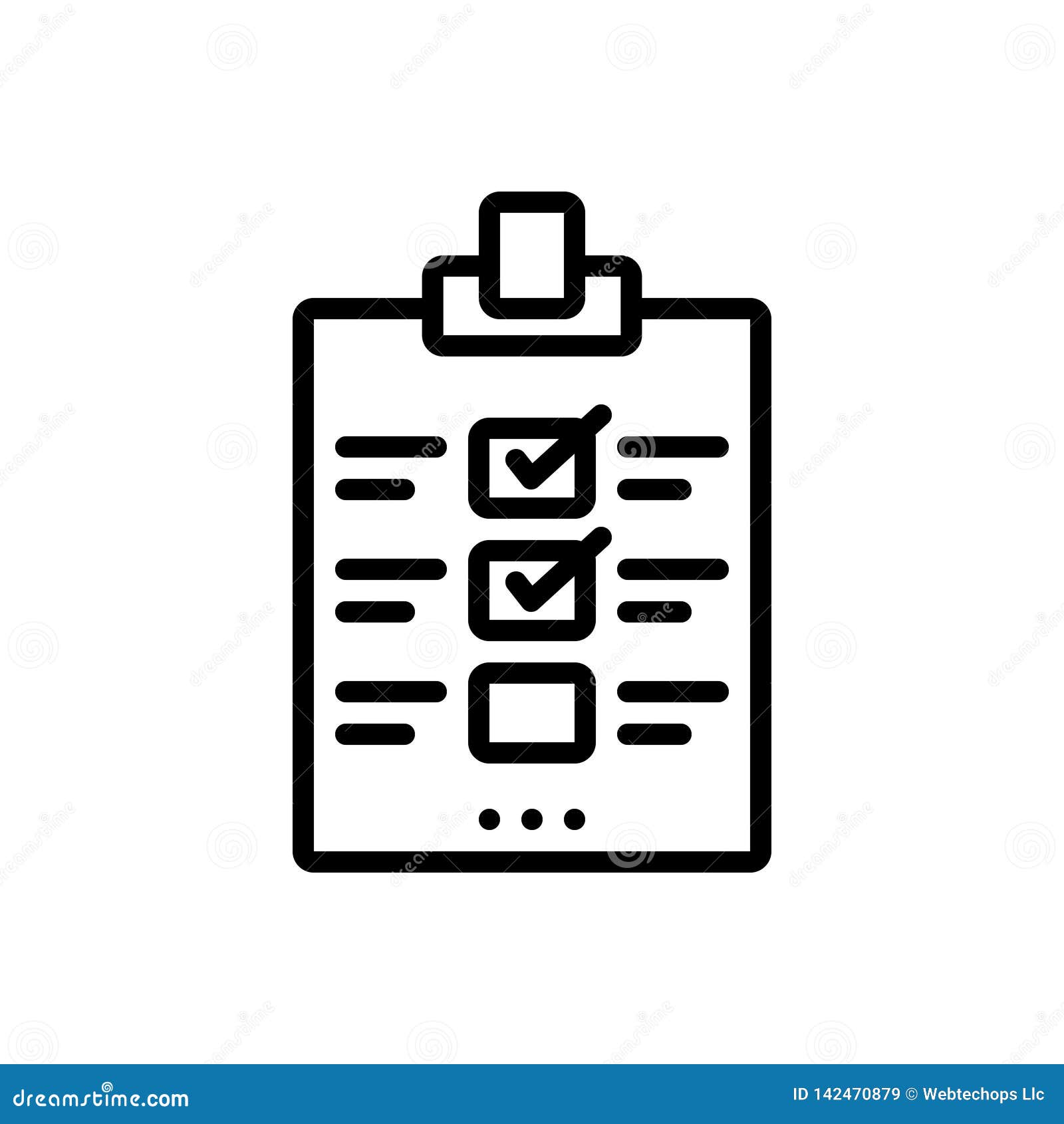 Black Line Icon for Evaluation, Assessment and Notice Stock Vector ...