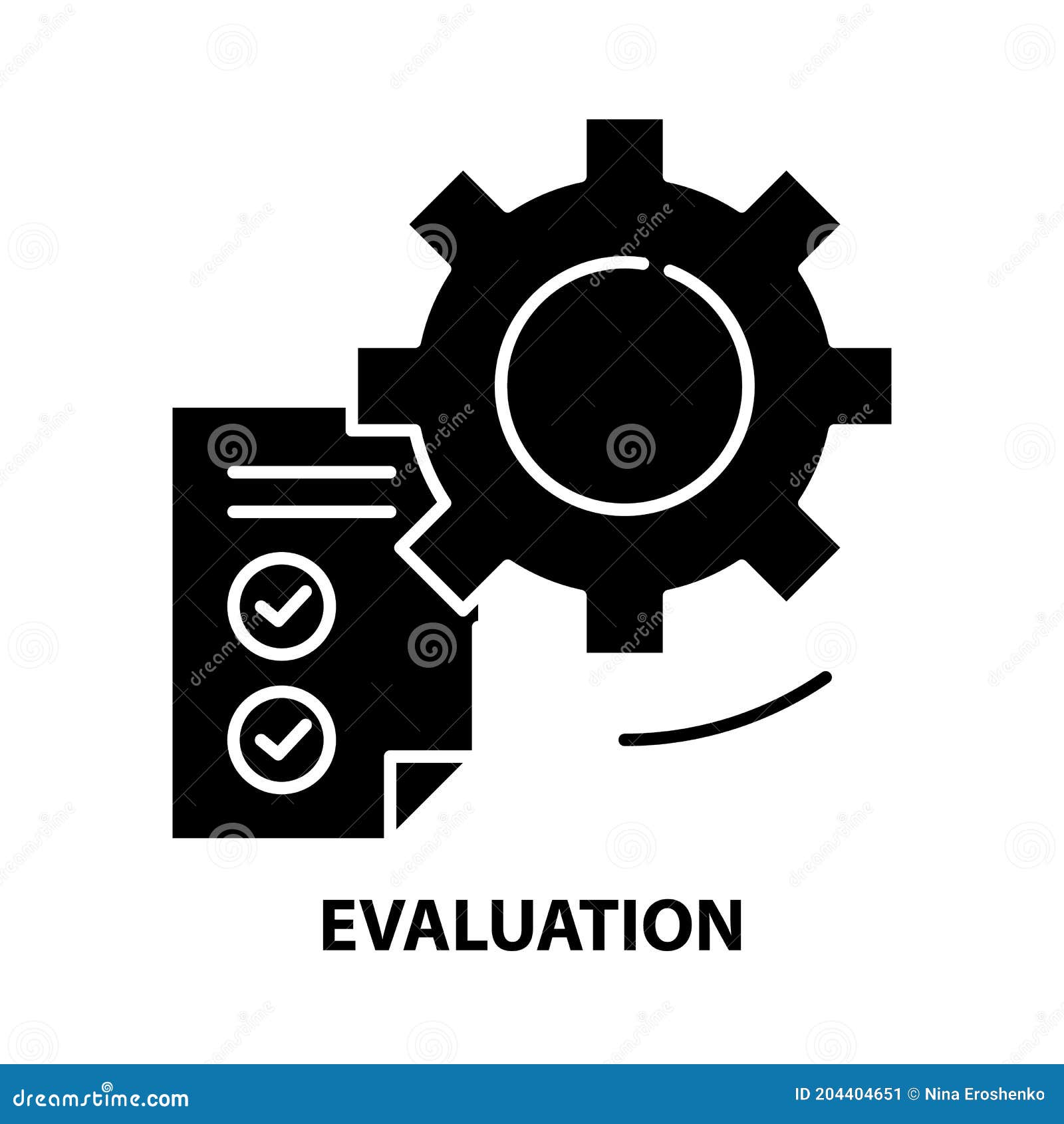 Evaluation Icon, Black Vector Sign with Editable Strokes, Concept ...