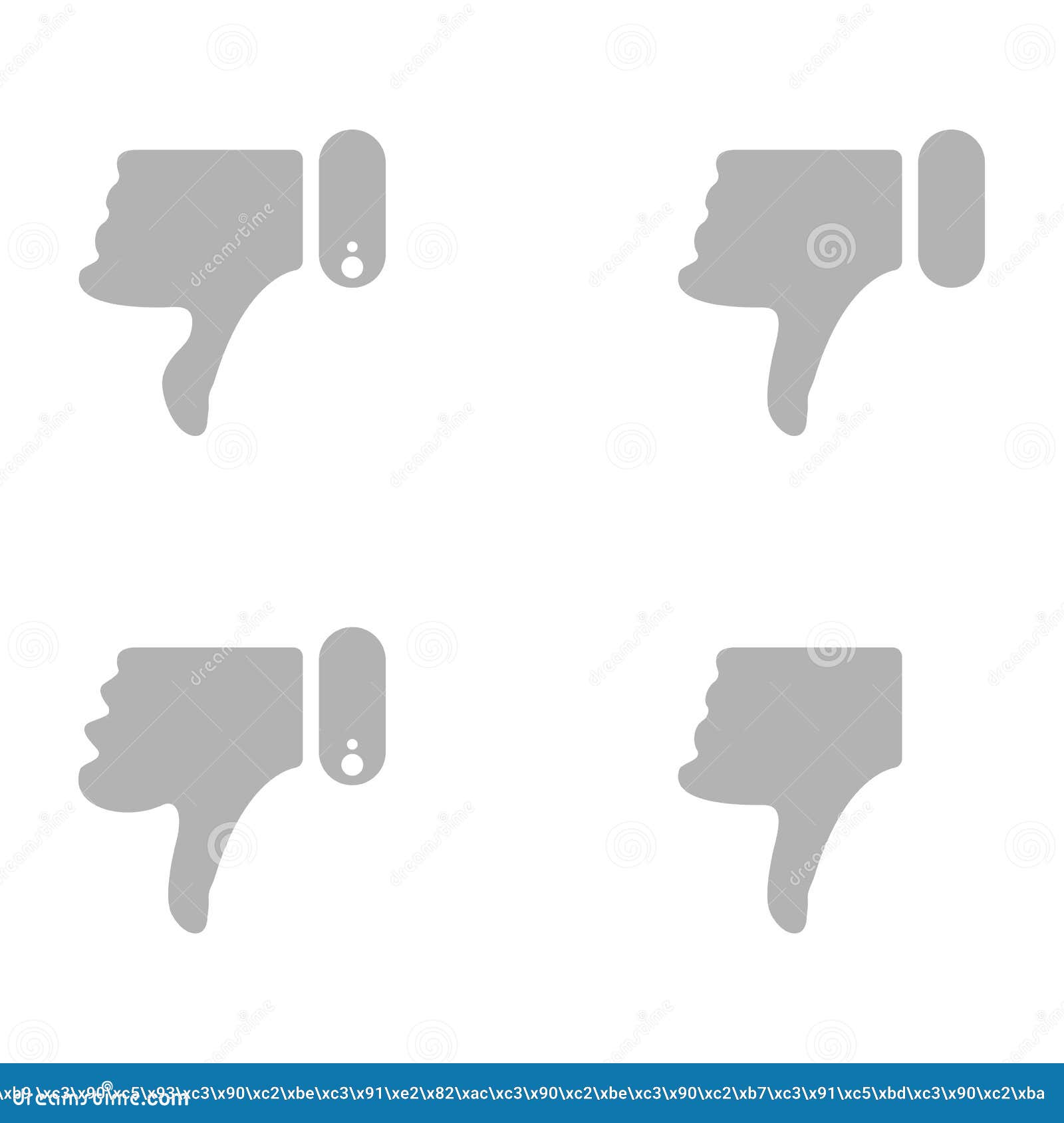 Evaluation Icon, Hand, Negative Feedback on a White Background, Vector ...