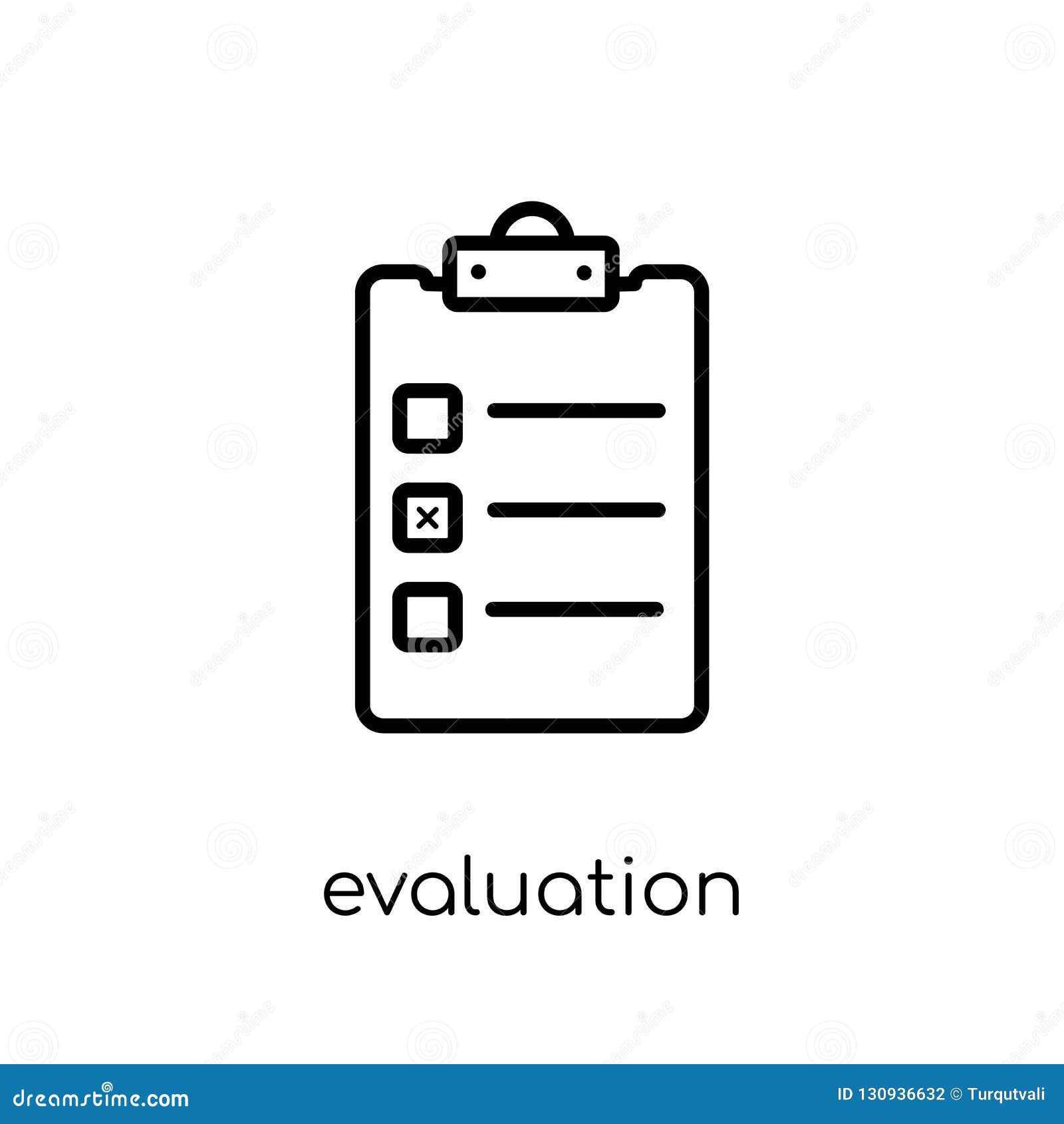 Evaluation Icon. Trendy Modern Flat Linear Vector Evaluation Ico Stock ...