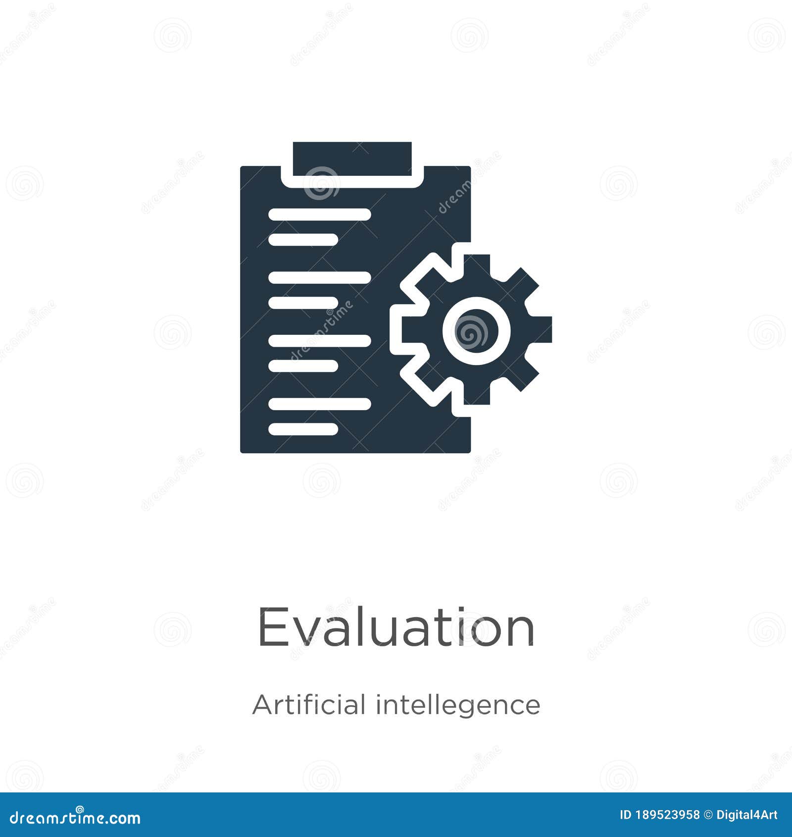 Evaluation Icon Vector. Trendy Flat Evaluation Icon from Artificial ...