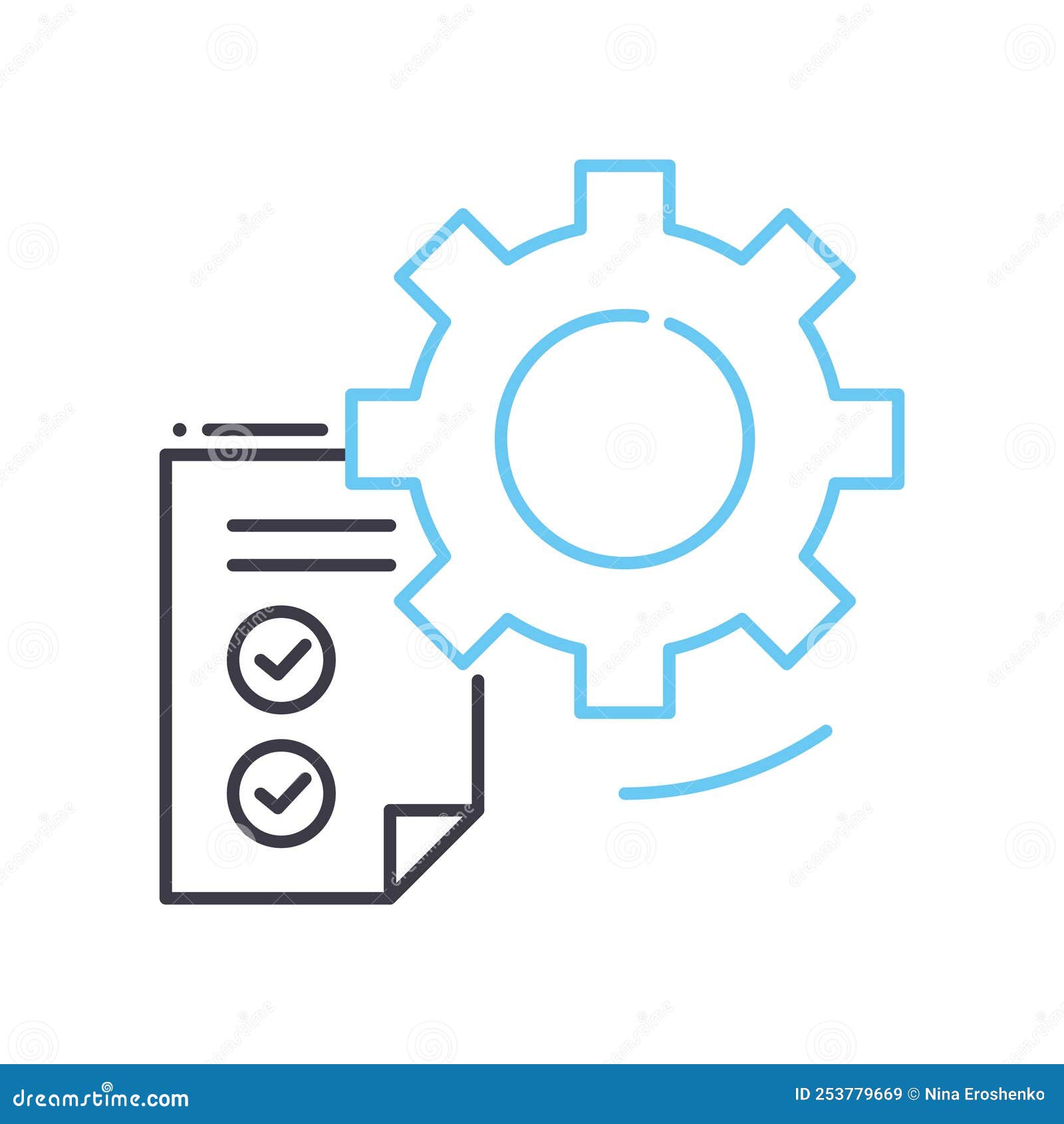Evaluation Line Icon, Outline Symbol, Vector Illustration, Concept Sign ...