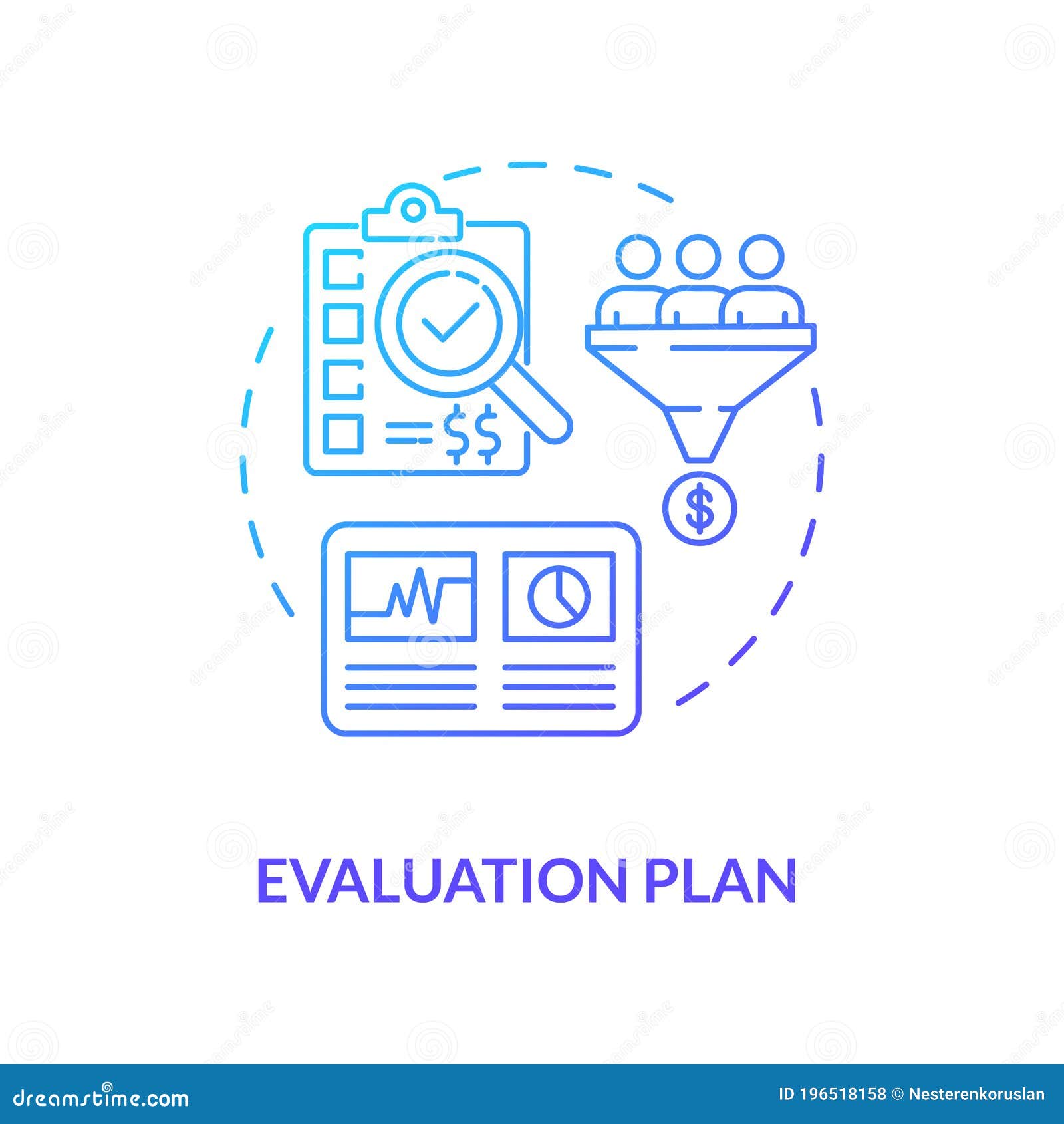 Evaluation Plan Concept Icon Stock Vector - Illustration of graphic ...