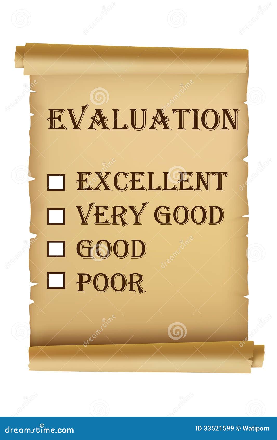 An evaluation report card stock illustration. Illustration of ...