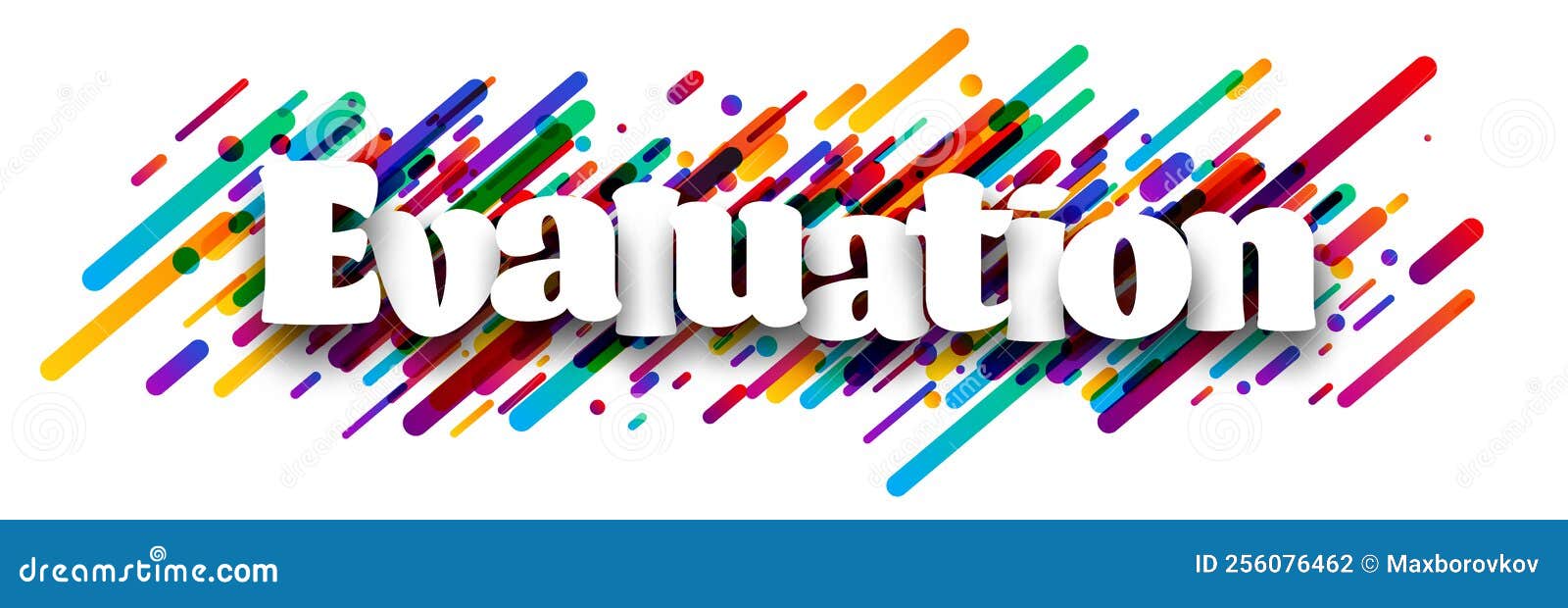 Evaluation Sign Over Brush Strokes Background Stock Vector ...