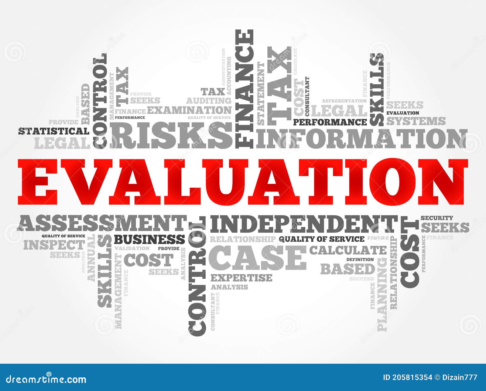 EVALUATION word cloud stock illustration. Illustration of management ...