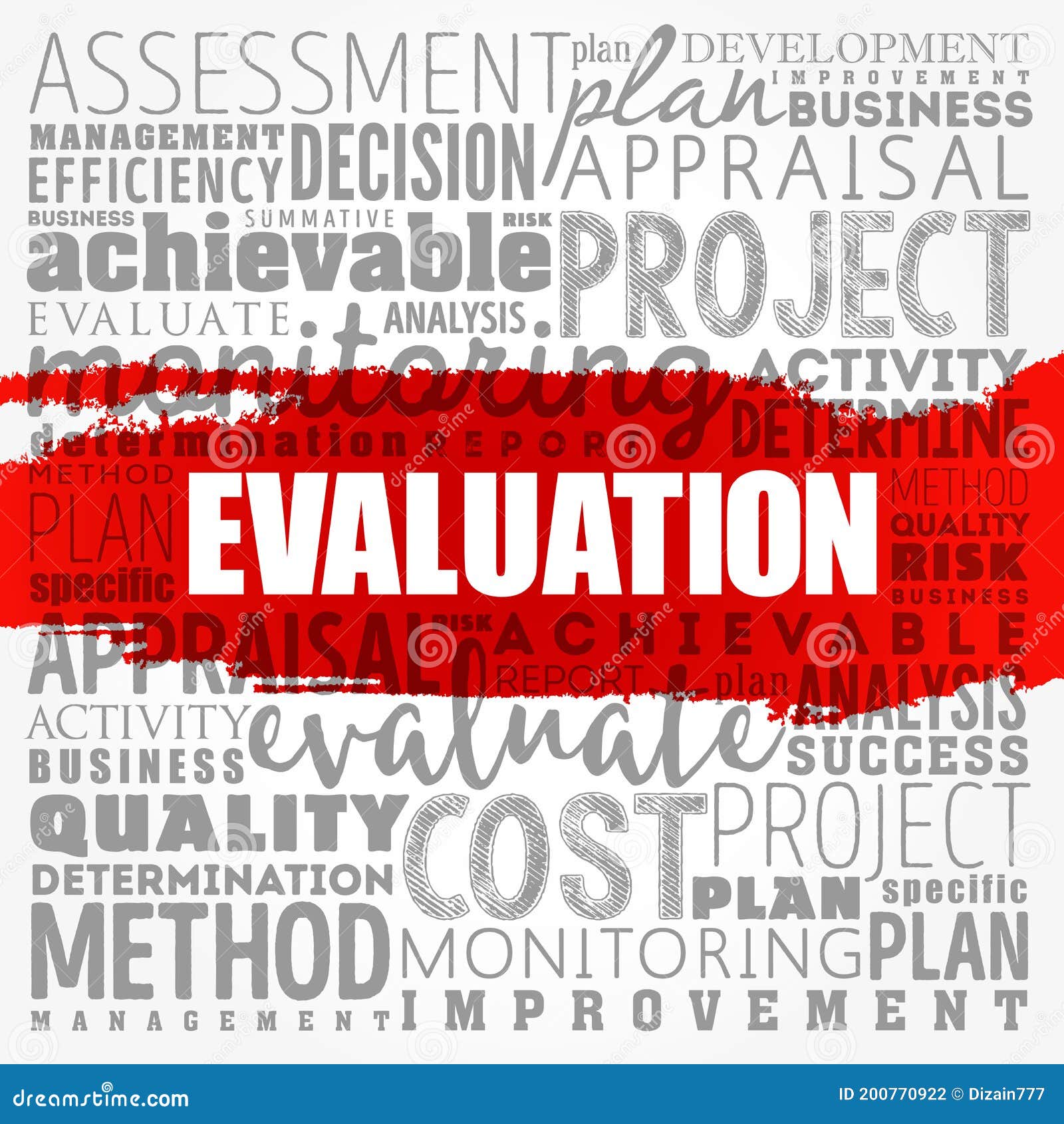 Evaluation Word Cloud Collage Stock Illustration - Illustration of ...