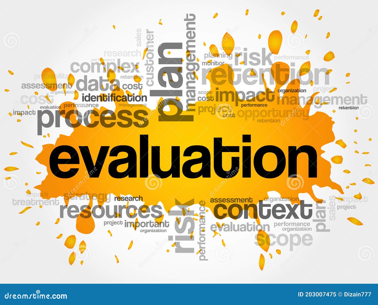 Evaluation Word Cloud Collage Stock Illustration - Illustration of ...