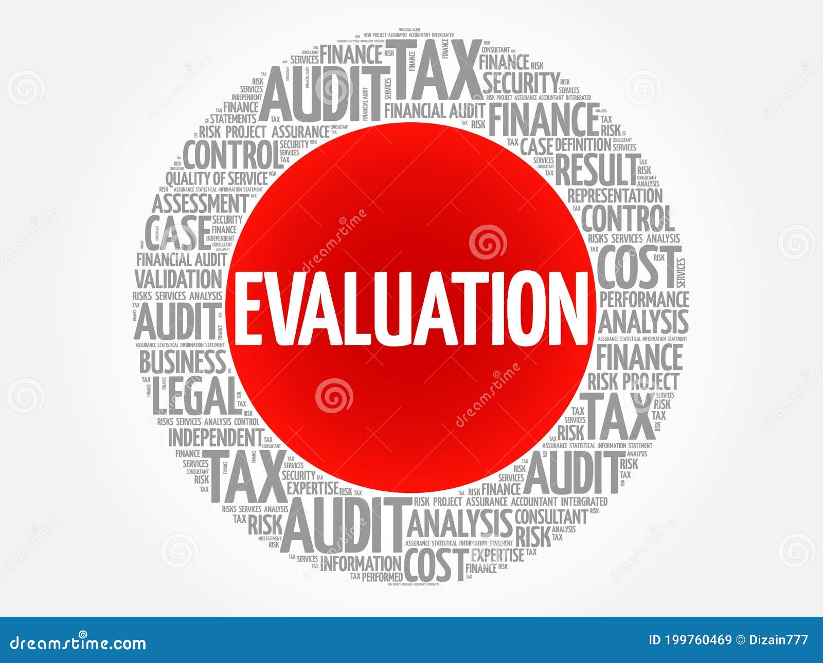 EVALUATION Word Cloud Collage Stock Illustration - Illustration of ...