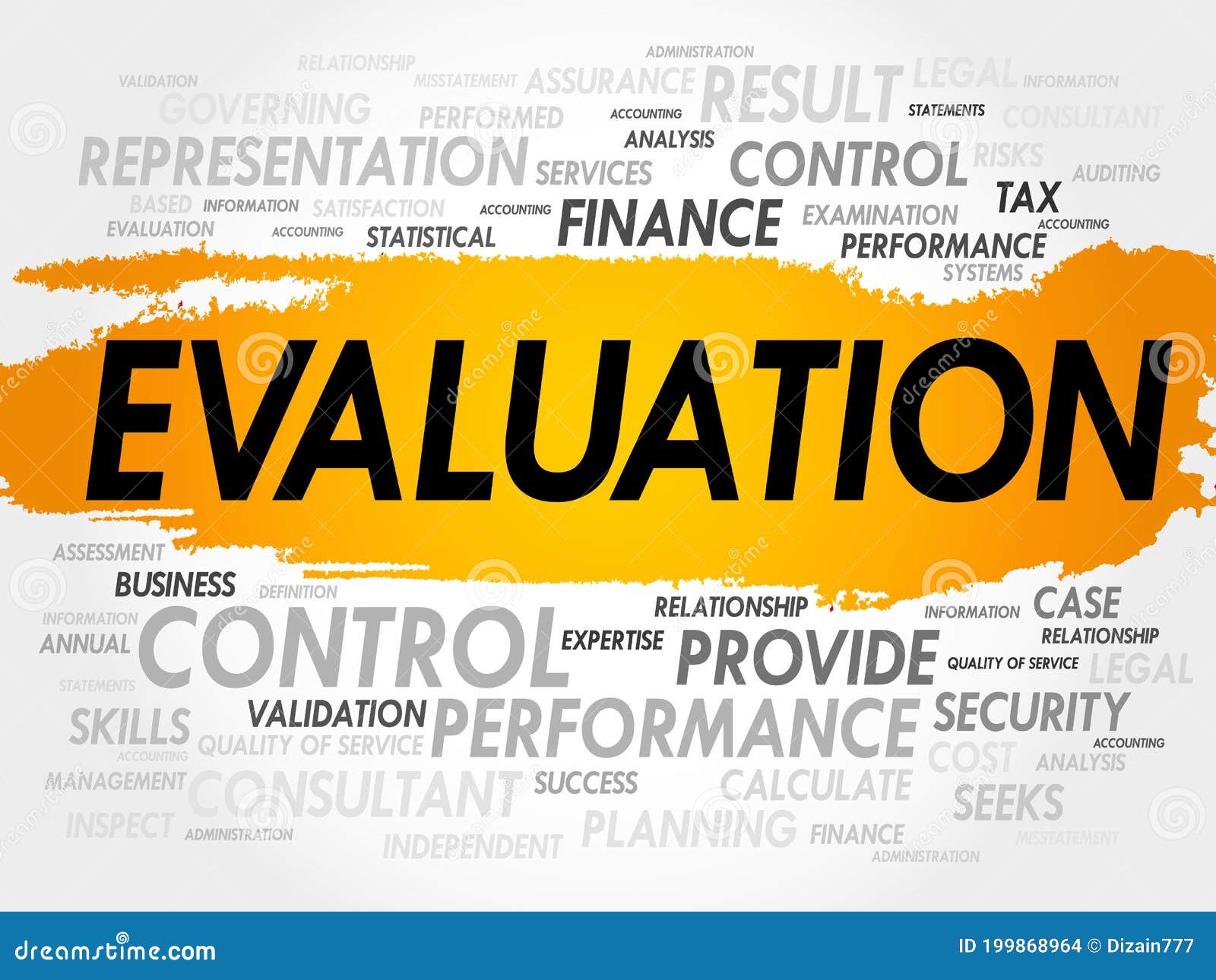 EVALUATION word cloud stock illustration. Illustration of collage ...
