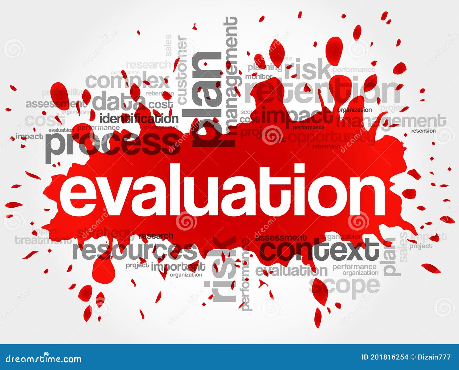Evaluation word cloud stock illustration. Illustration of evaluate ...