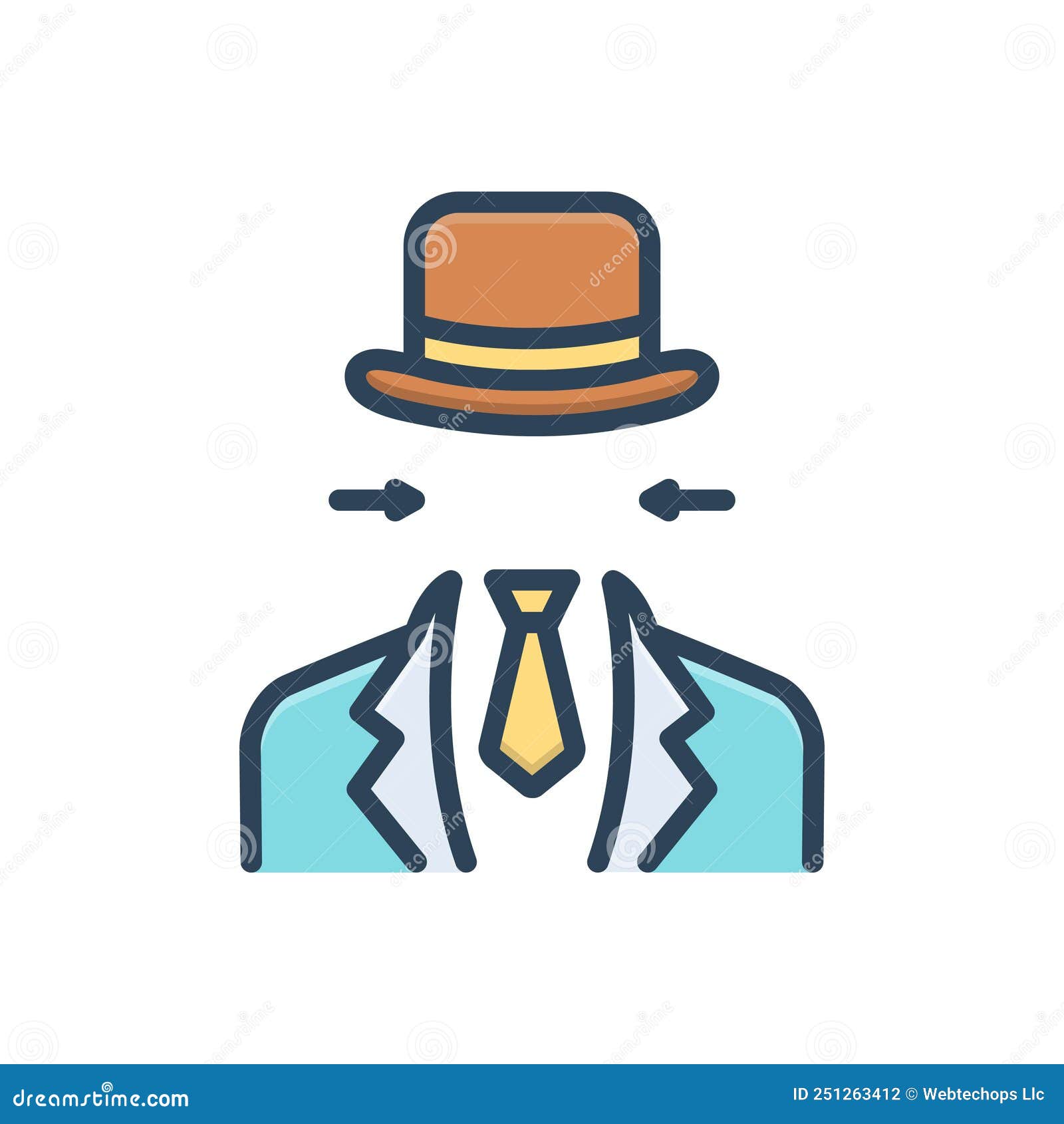 Color Illustration Icon for Evanescence, Invisibility and Man Stock ...