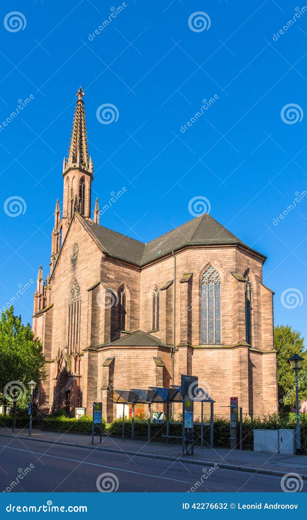 Evangelische Stadtkirche Offenburg - in Germania Fotografia Stock ...
