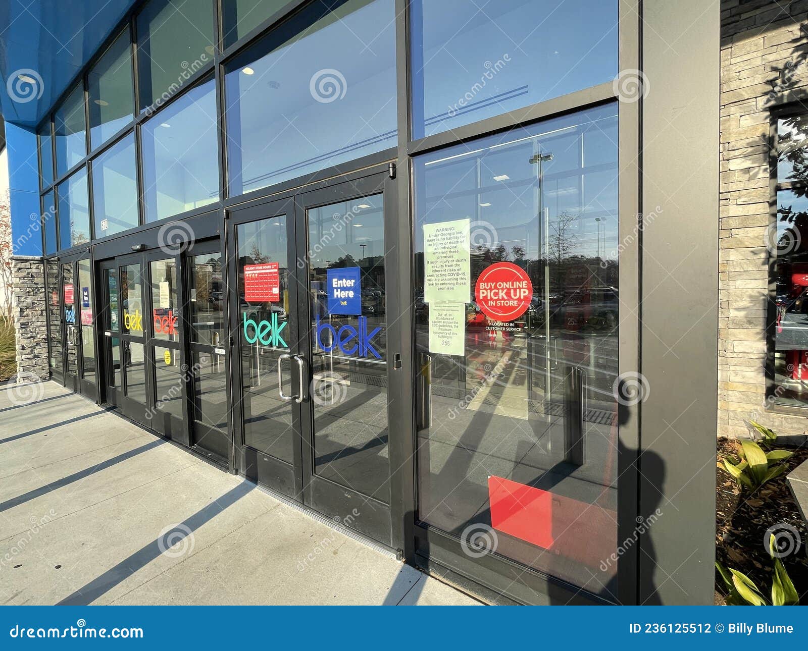 Belk Retail Store Exterior Angled View Front Doors Editorial ...