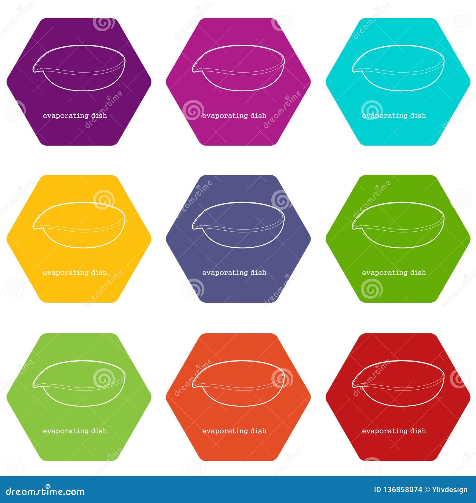 Evaporating Dish Icons Set 9 Vector Stock Vector - Illustration of ...