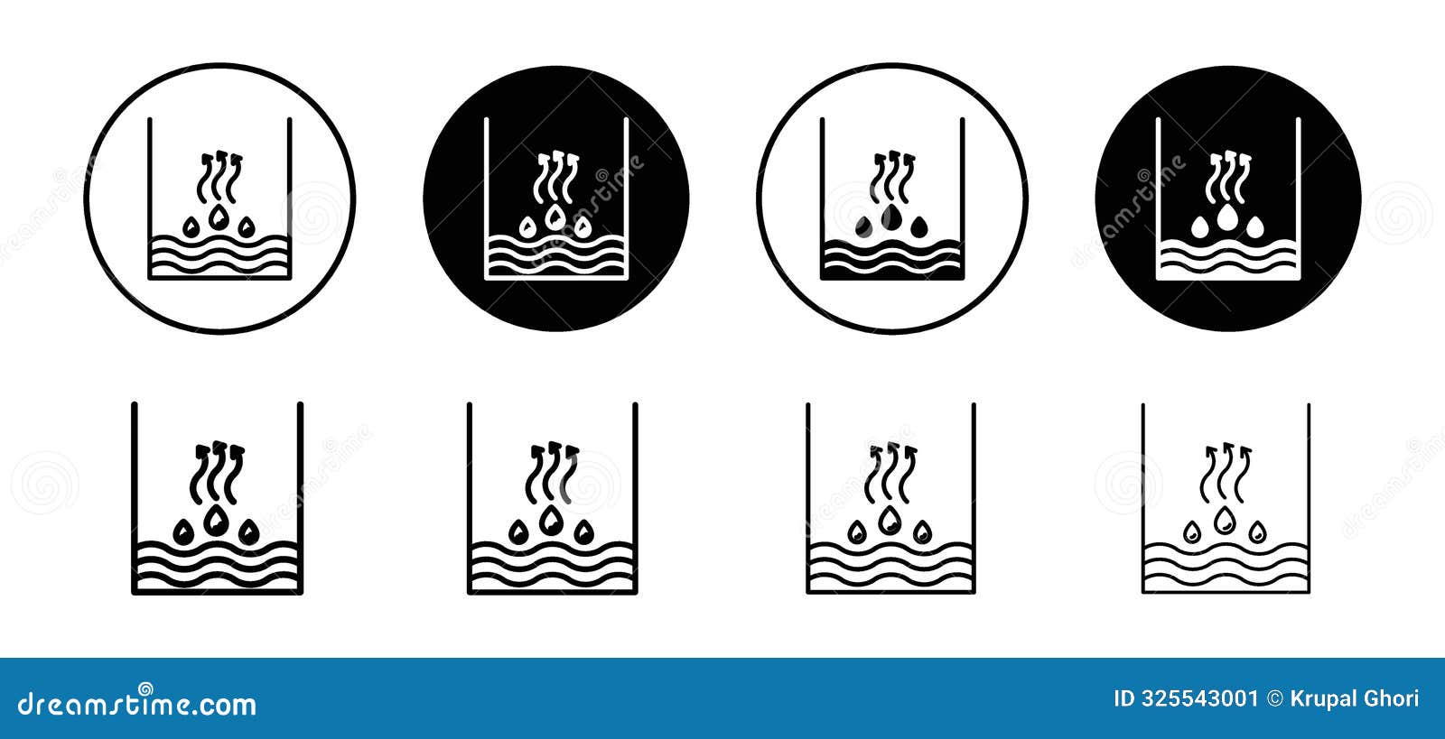 Evaporation Icon Vector Set Collection for Web Stock Vector ...