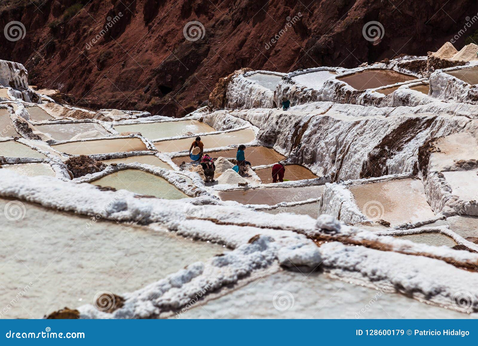 Evaporation pools in Maras editorial stock image. Image of salt - 128600179