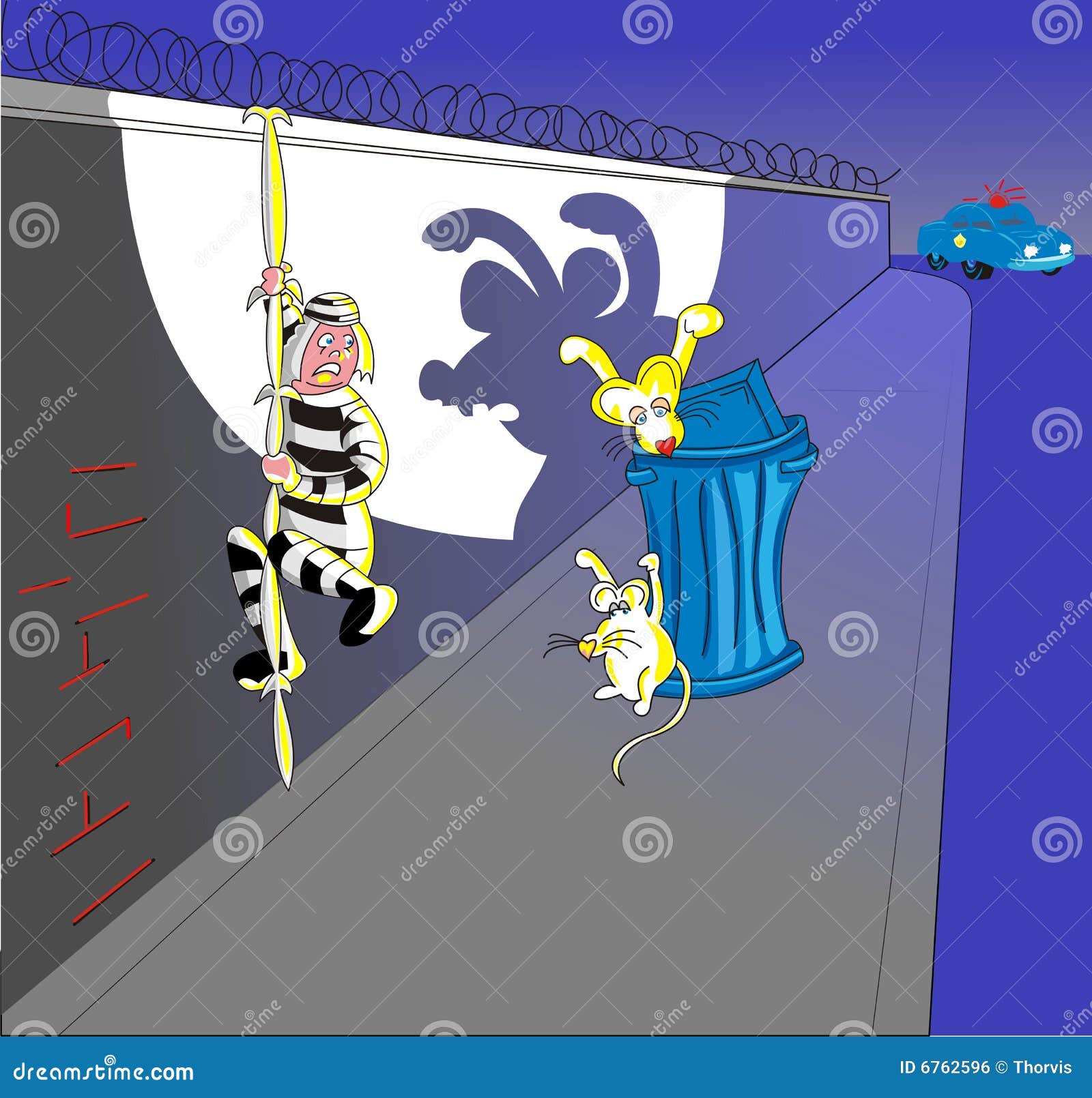 Mouse Prisoner. Cartoon Vector Illustration | CartoonDealer.com #24711426